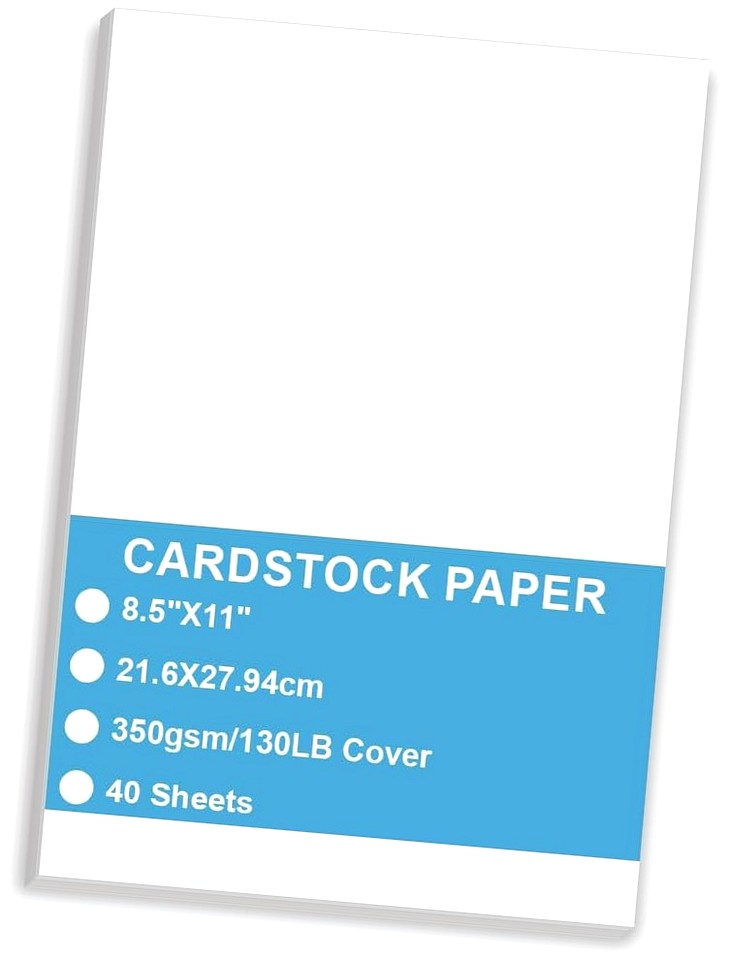 SKYSONIC Cardstock Paper Plain Heavy Bright White Stock, Cover Stock ...