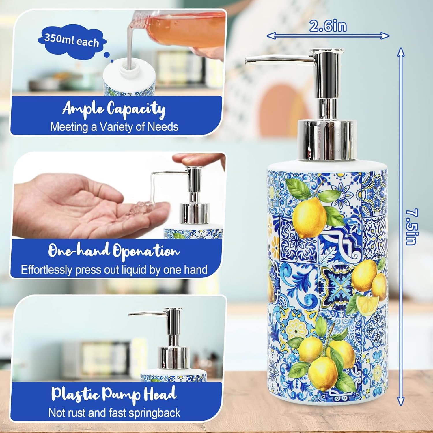 SKYSONIC Cartoon Sponge Dispenser, Floral Bubble Dispenser with Pump ...