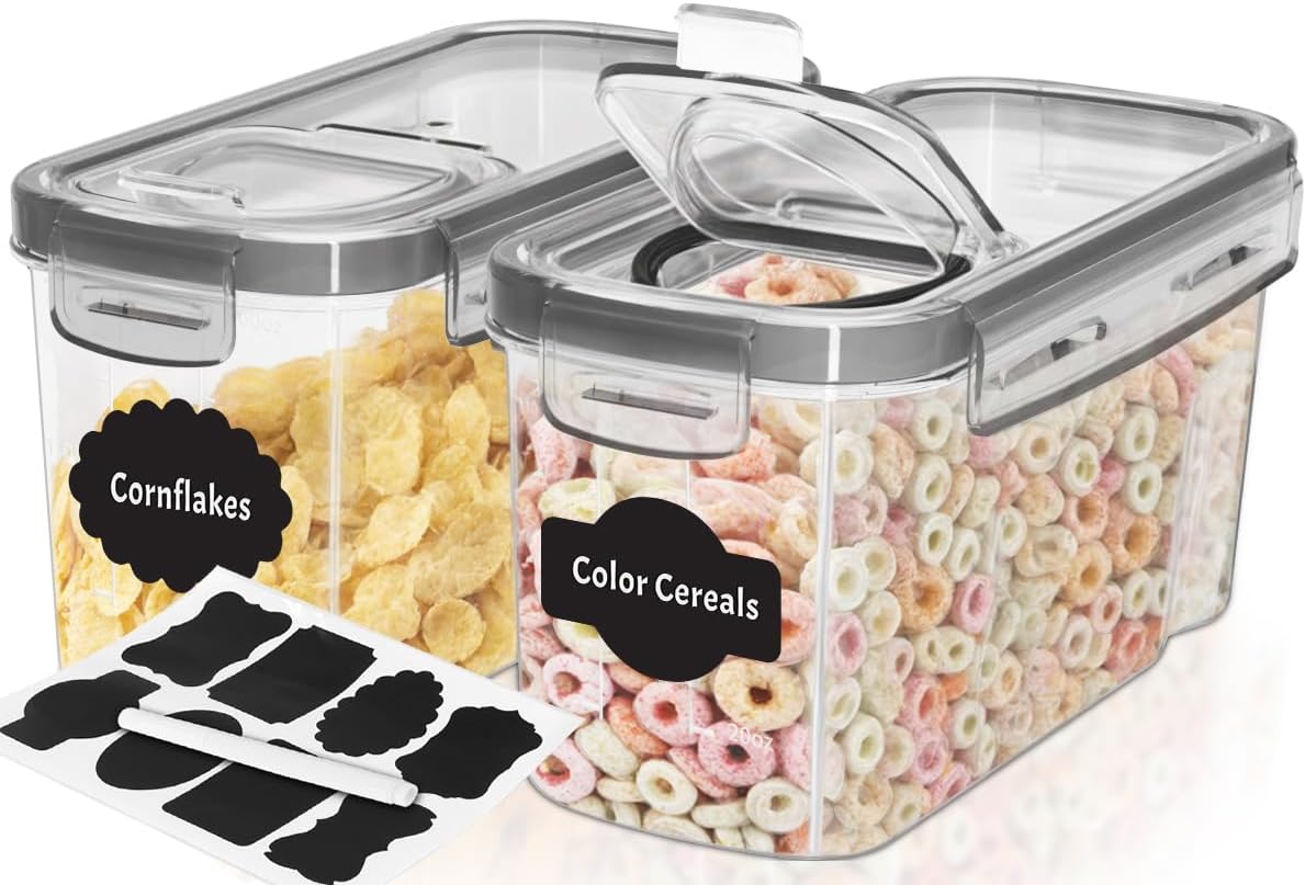 SKYSONIC Cereal Containers Storage - Liter Airtight Food Storage ...