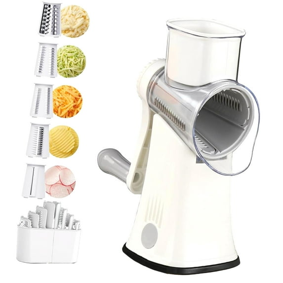SKYSONIC Cheese Grater: 5 in 1 Cheese Grater with Handle Vegetable ...