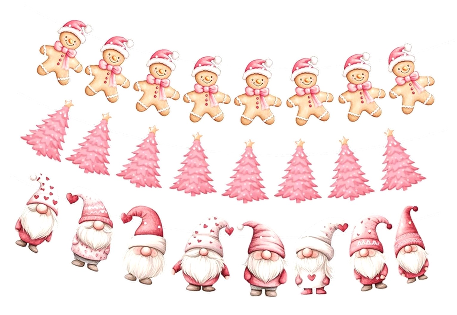 SKYSONIC Christmas Banner Decorations-3PCS Gingerbread Party Banners ...