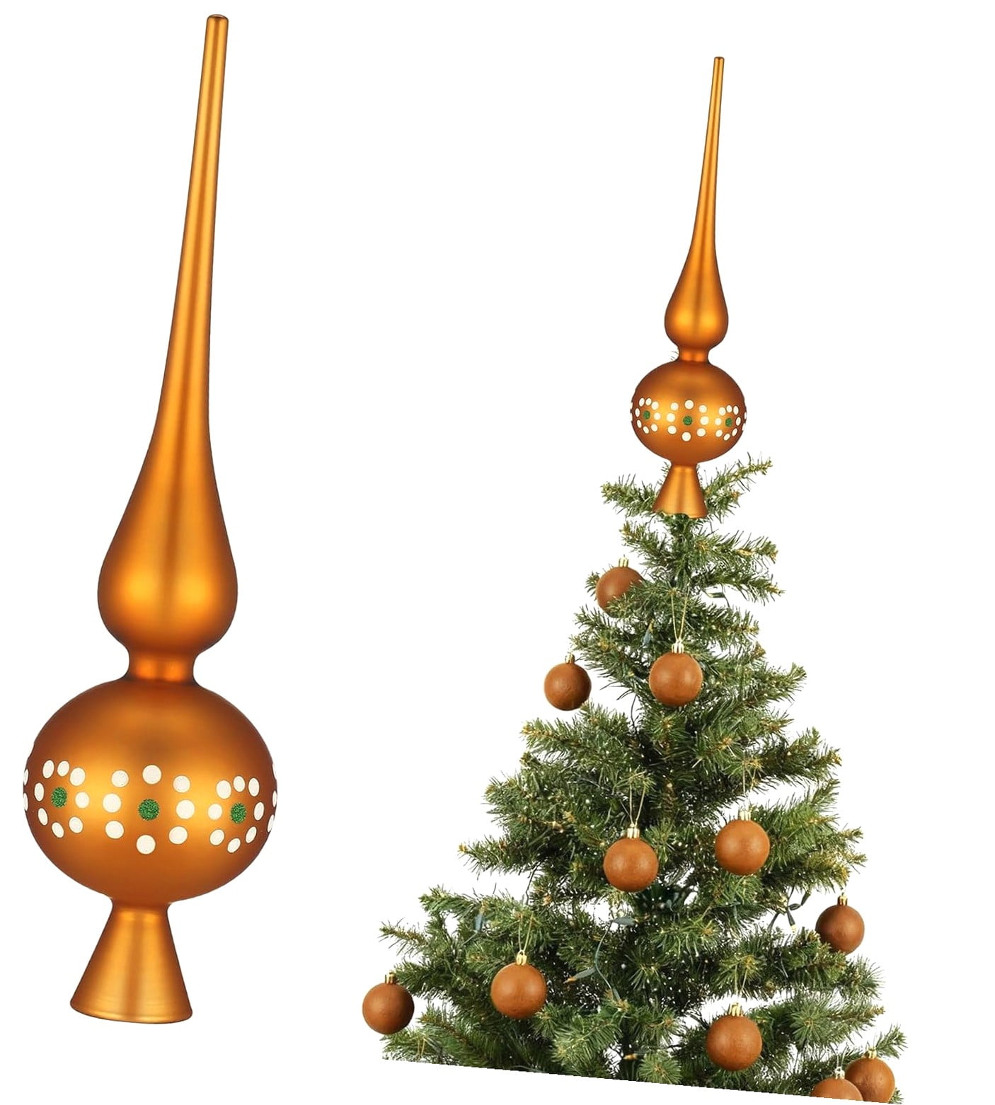 SKYSONIC Christmas Finials Tree Topper Platos De Barro Ornaments ...