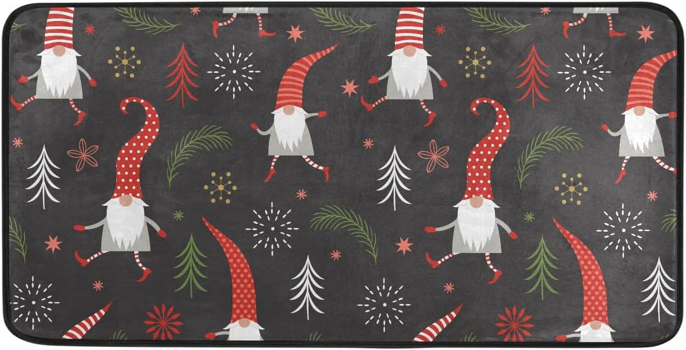 SKYSONIC Christmas Kitchen Rug Anti Fatigue Kitchen Floor Mat Non Slip ...