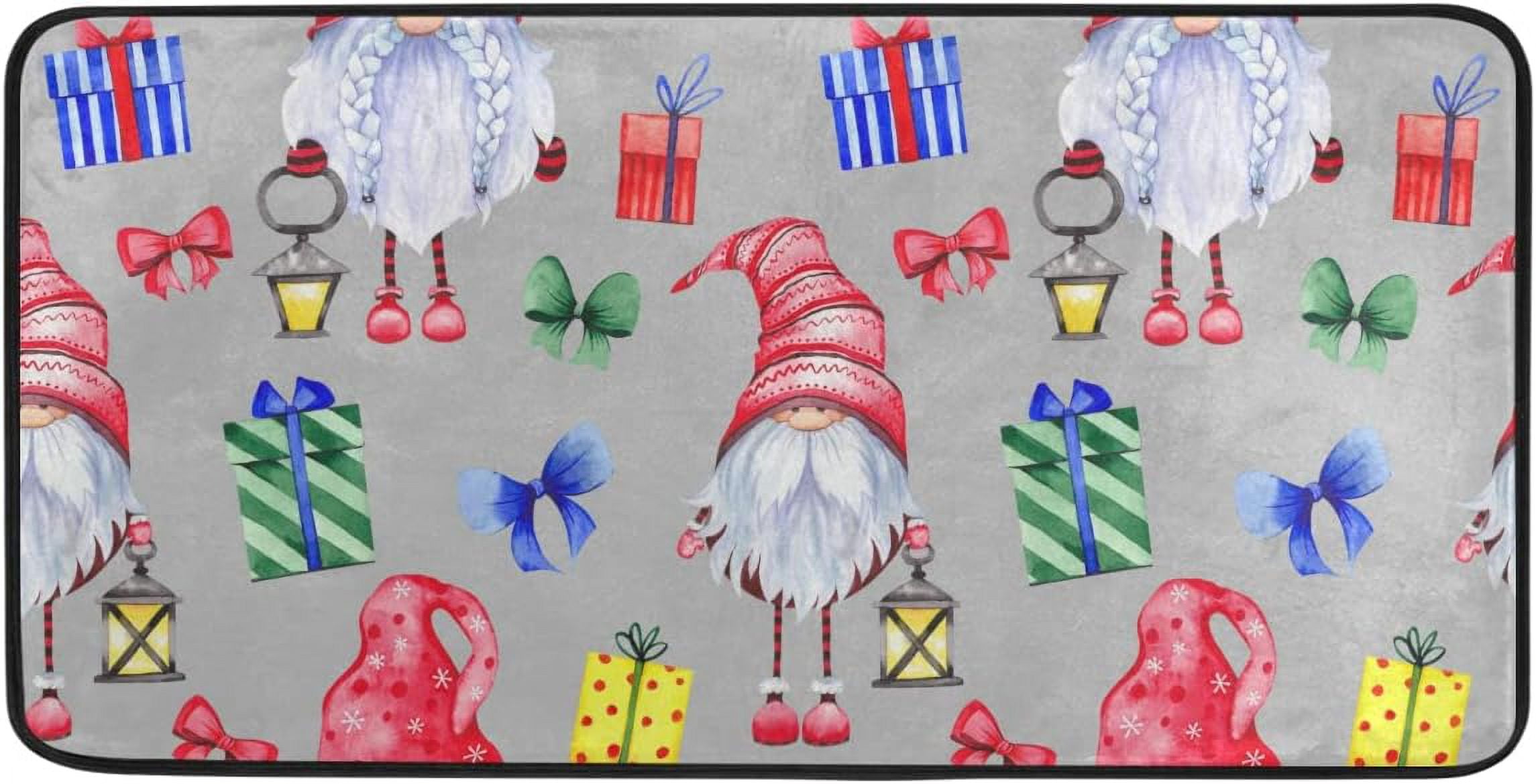 SKYSONIC Christmas Kitchen Rug Anti Fatigue Kitchen Floor Mat Non Slip ...