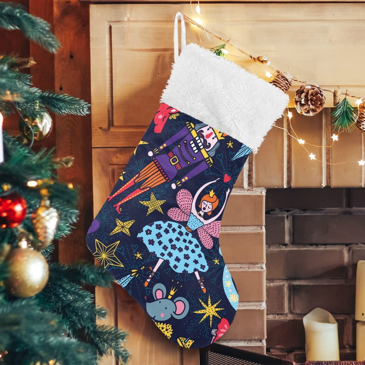 SKYSONIC Christmas Stocking Personalized Christmas Nutcracker Large ...