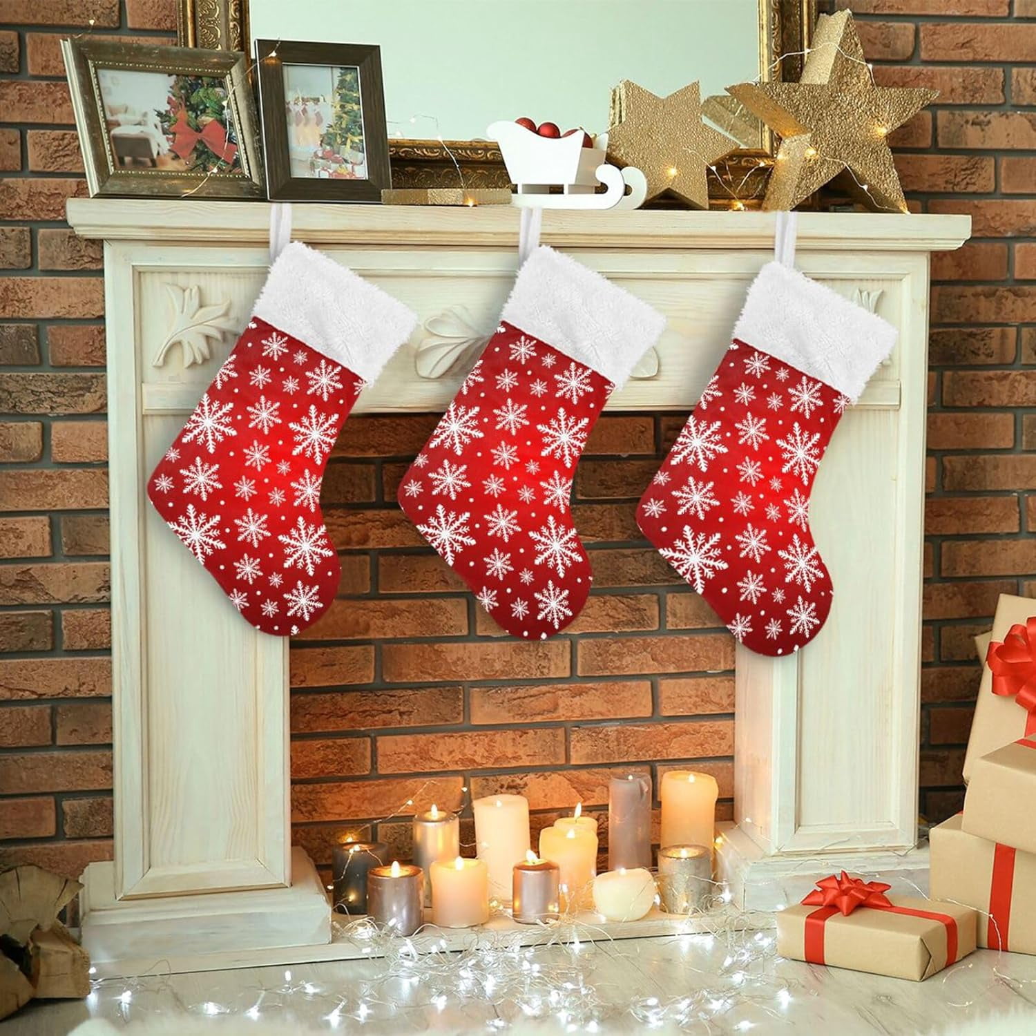 SKYSONIC Christmas Stocking Set of 2, Halloween Ghost Spider Xmas ...