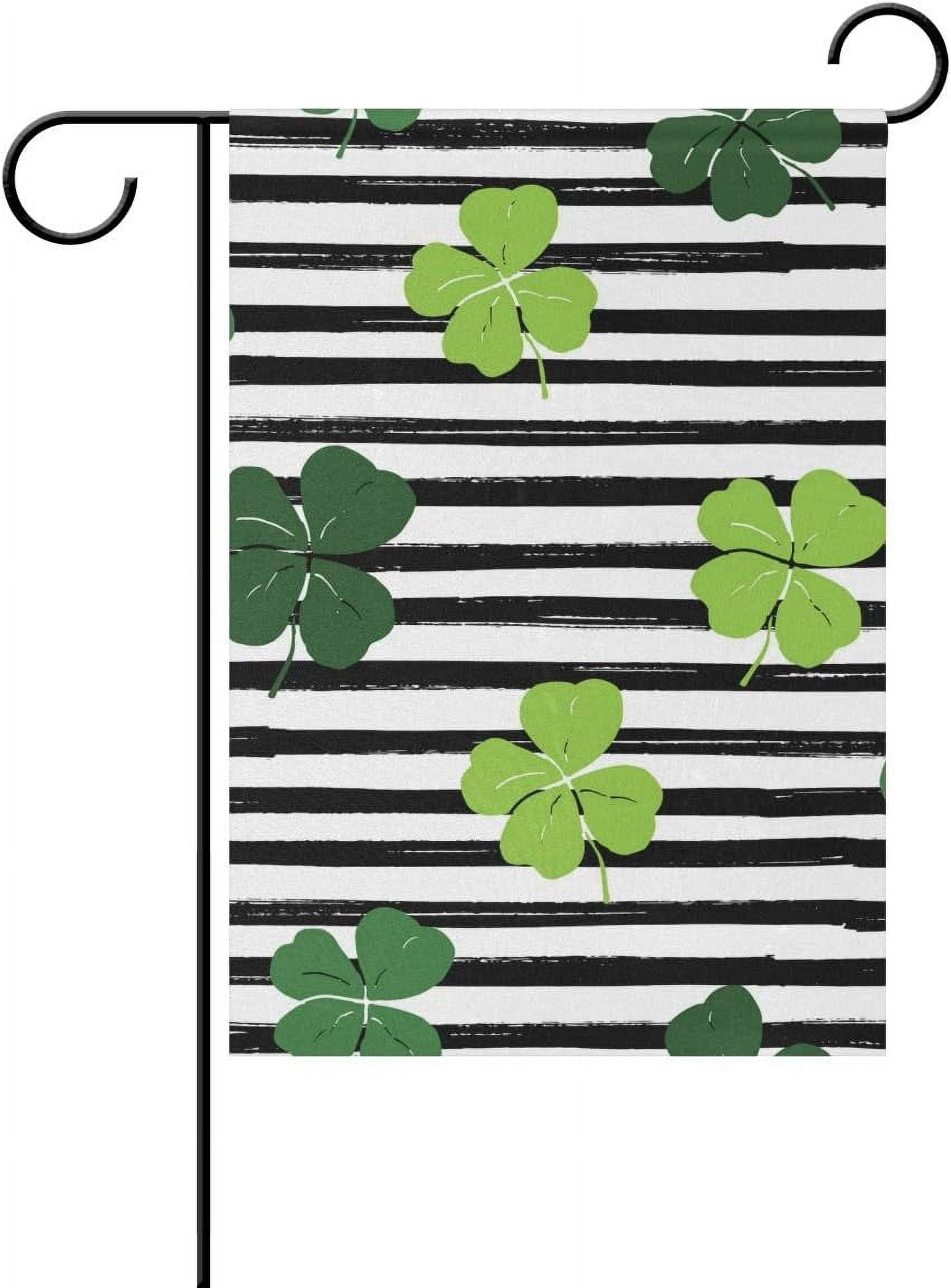 SKYSONIC Clover Leaf Doodle Double-Sided Printed Garden House Sports ...