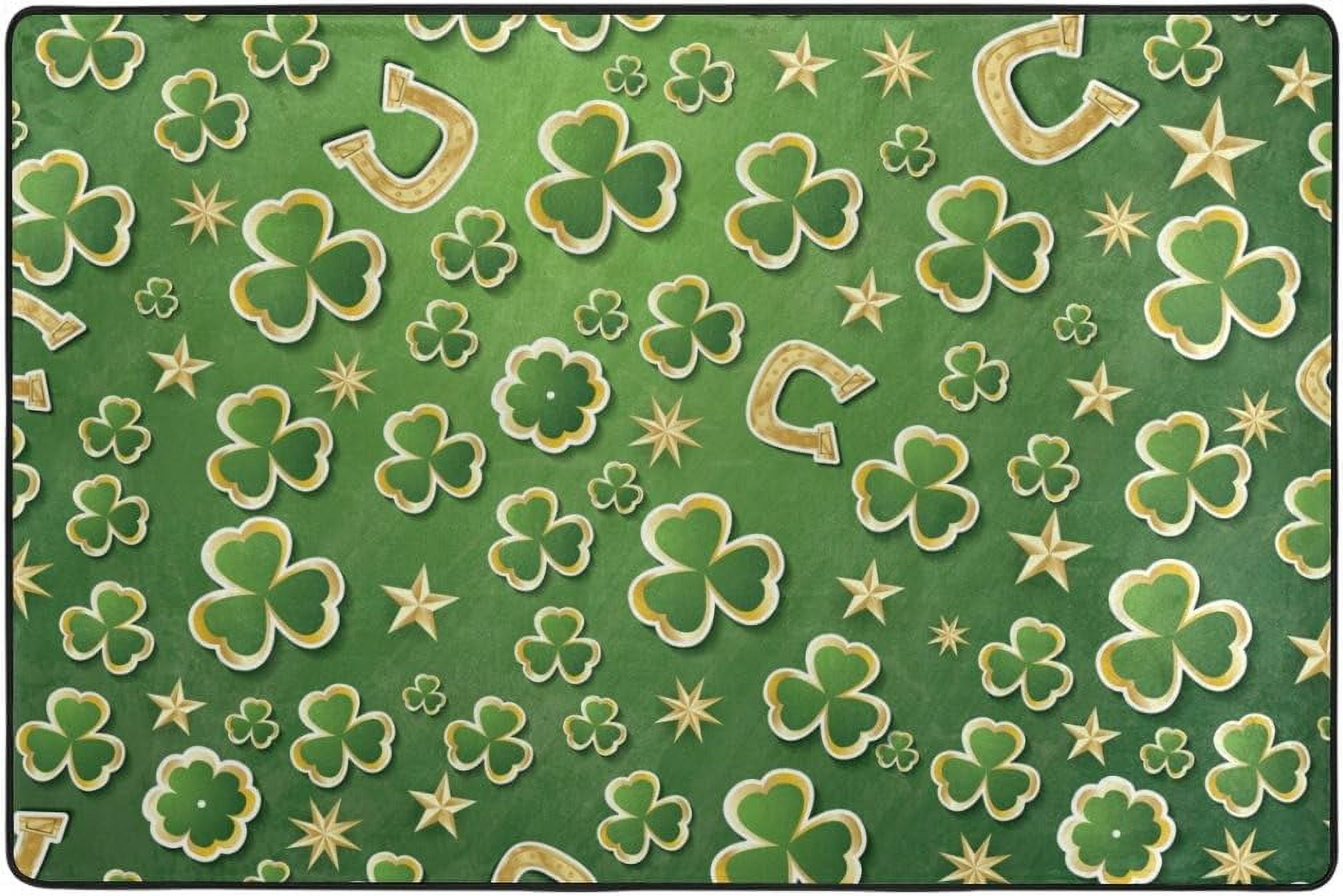 SKYSONIC Clover Stars Horseshoe Area Rug Pad48"x63", 100% Light Weight ...