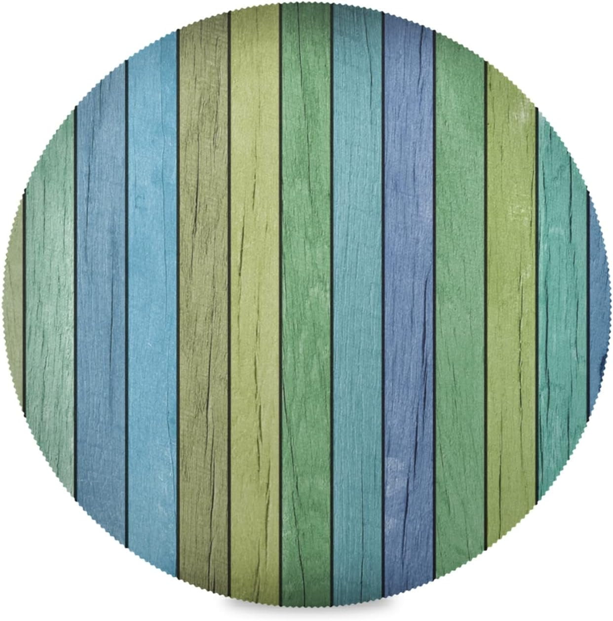 SKYSONIC Colored Wooden Texture Round Placemats for Dining Table Non ...