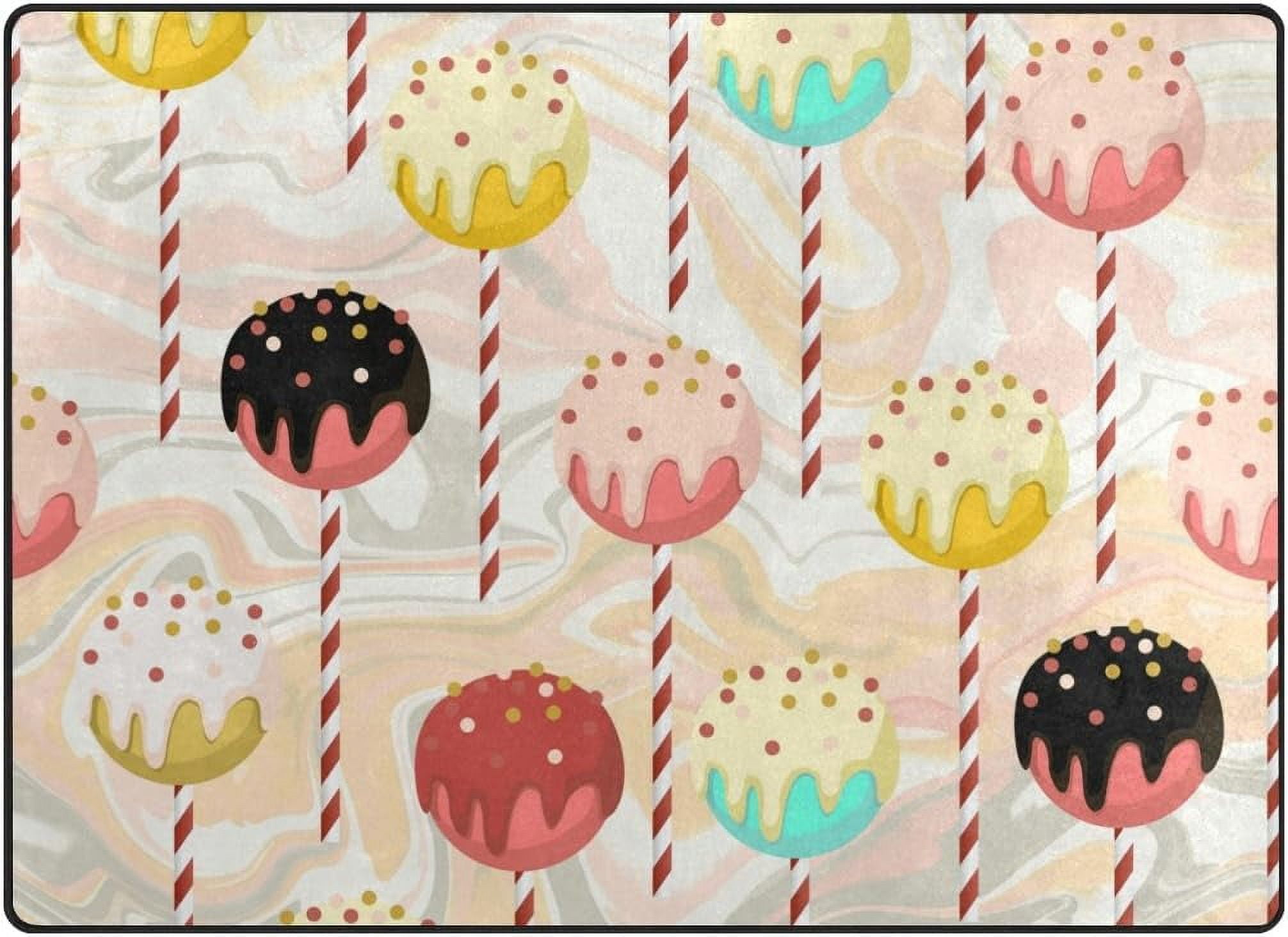 SKYSONIC Colorful Chocolate Candy Area Rug Pad - 63x48 inch - 100% ...