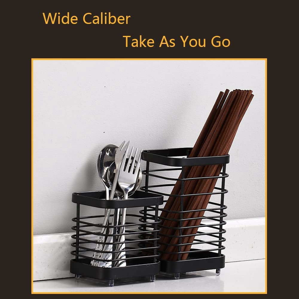 SKYSONIC Compact Utensil Holder, Steel Drying Rack for Chopsticks ...