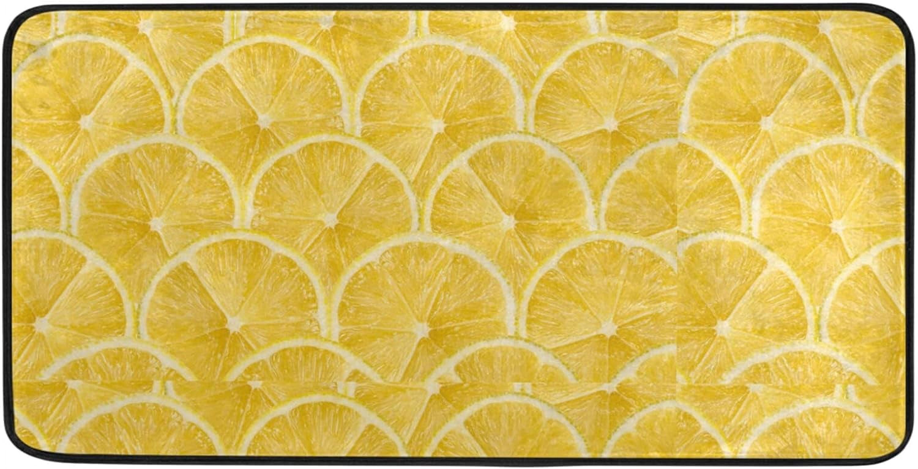SKYSONIC Cool Sour Citrus Fruit Kitchen Mats Washable Long Floor Runner ...