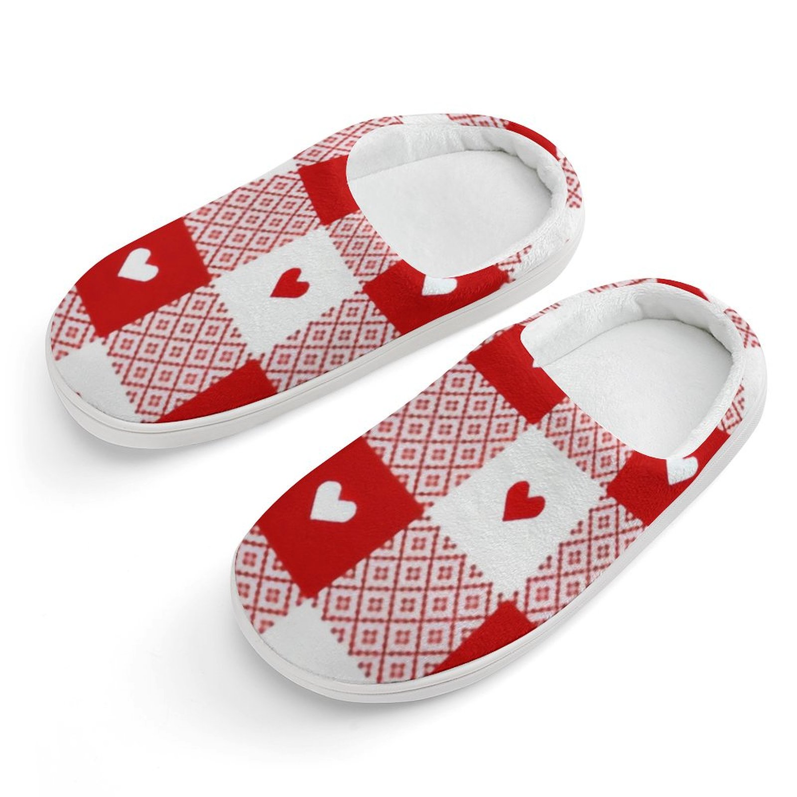 SKYSONIC Cotton Slippers for kids Children, Geometric Pattern Hearts ...