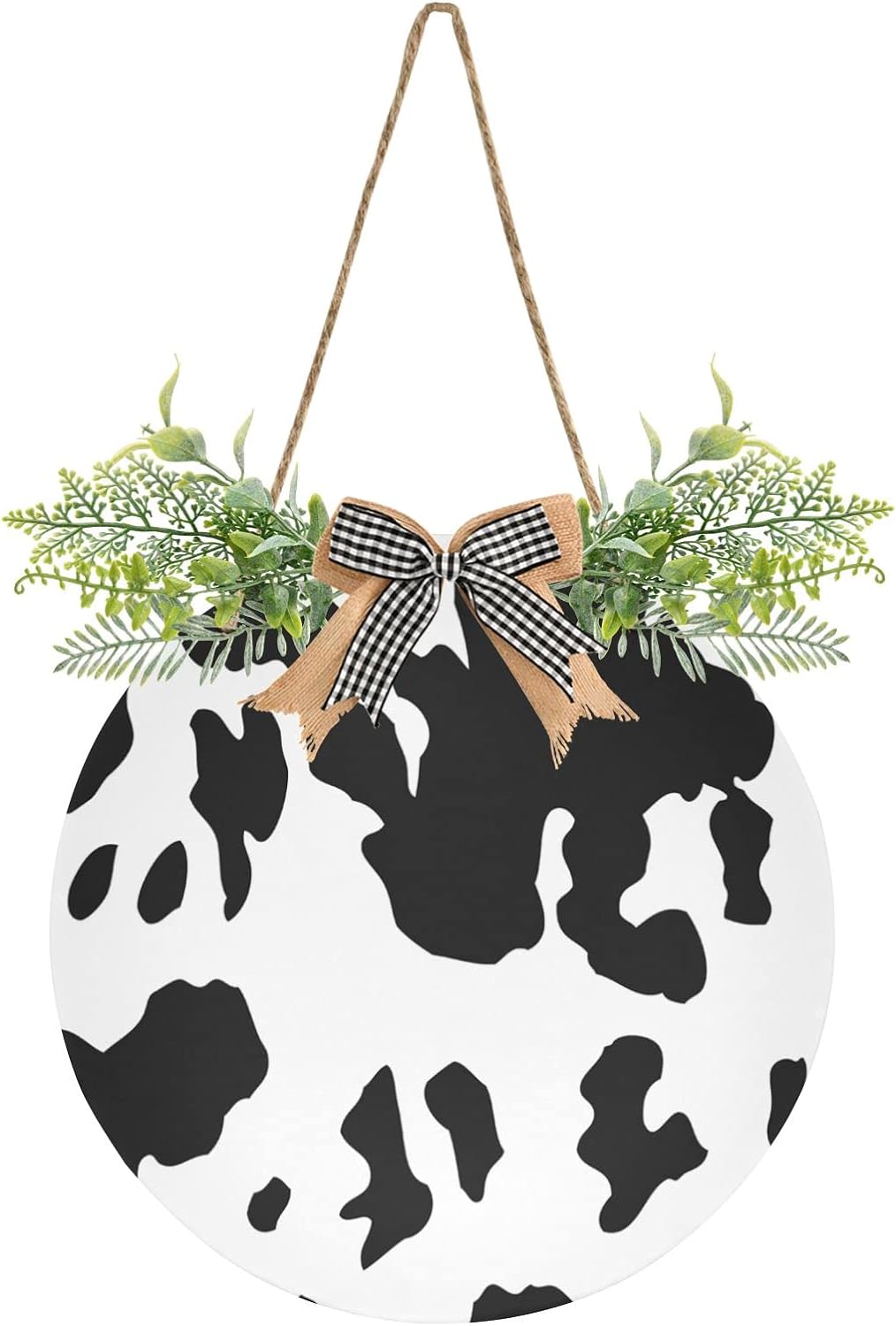 SKYSONIC Cow skin Welcome Sign for Front Door,All Seasons Welcome ...