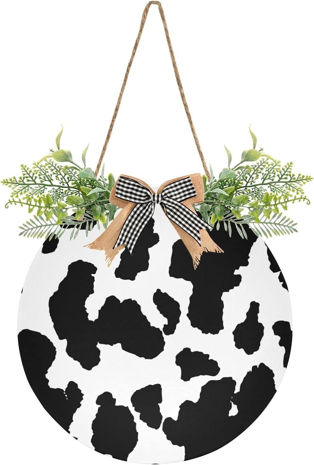 SKYSONIC Cow skin Welcome Sign for Front Door,All Seasons Welcome ...