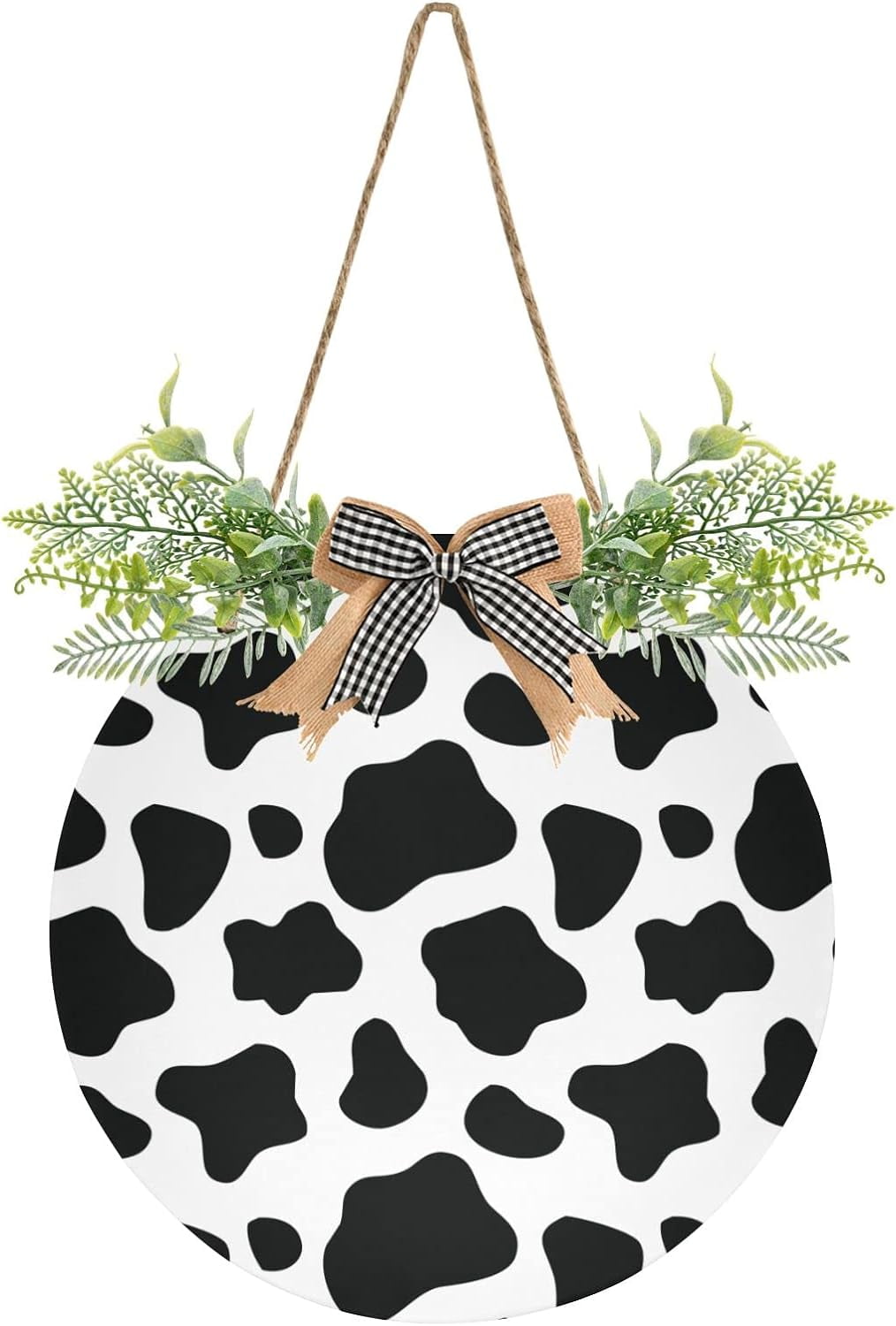 SKYSONIC Cow skin Welcome Sign for Front Door,All Seasons Welcome ...