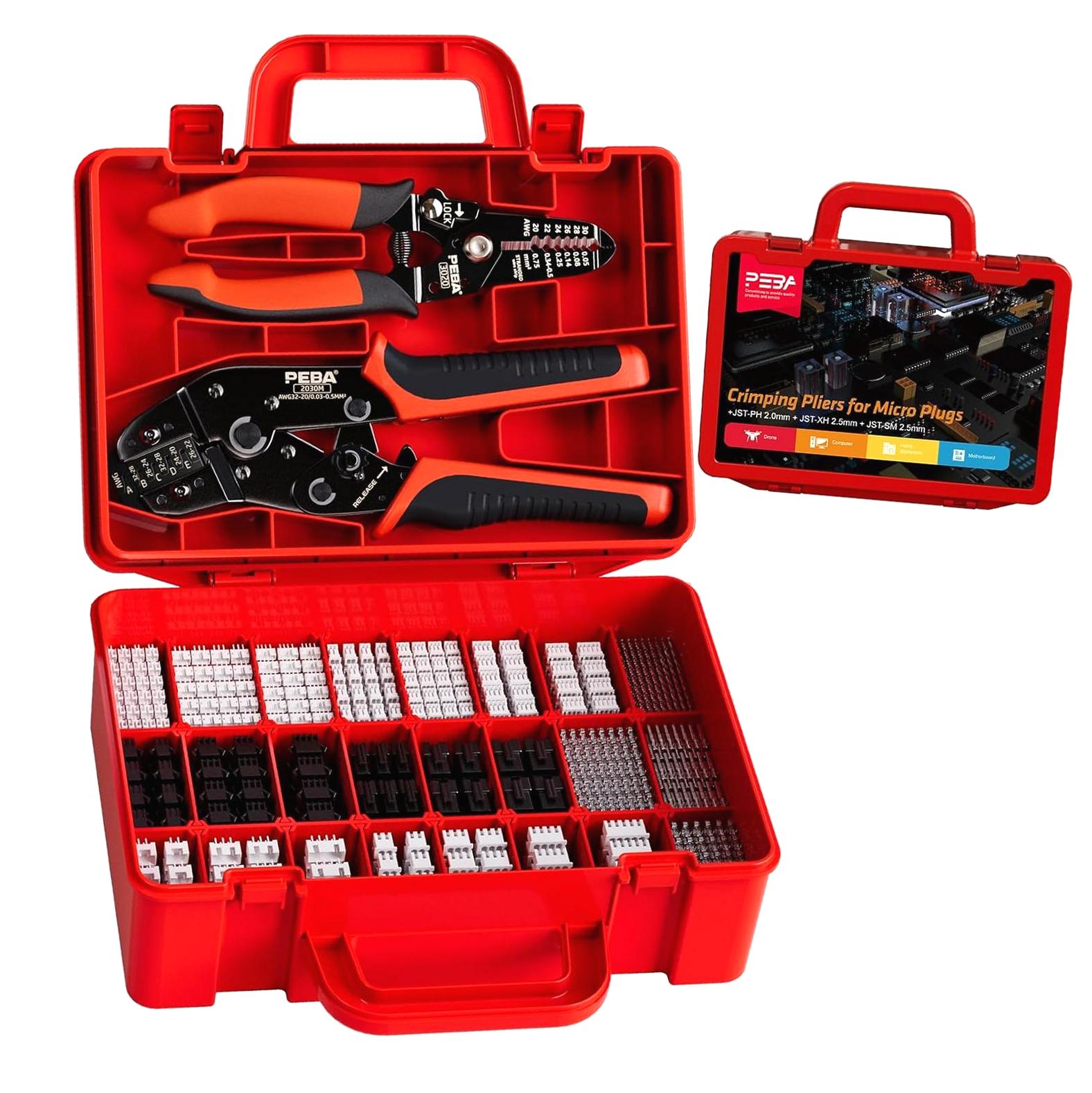 SKYSONIC Crimping Tool Set, 24 Varieties of JST-XH/SM/PH Connectors ...