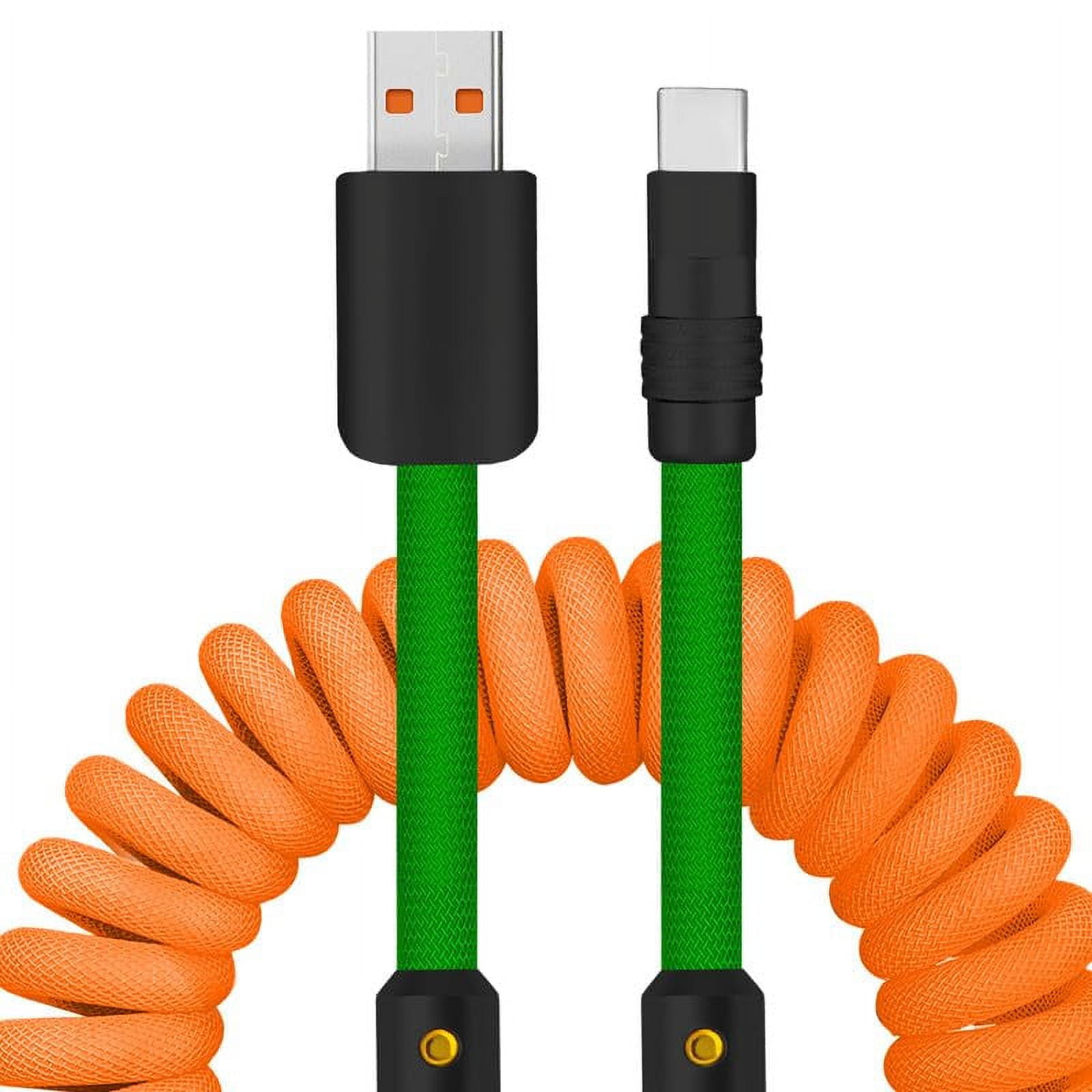 SKYSONIC Curly Chubby - New Spring Charge Cable Stretch Coiled USB C ...