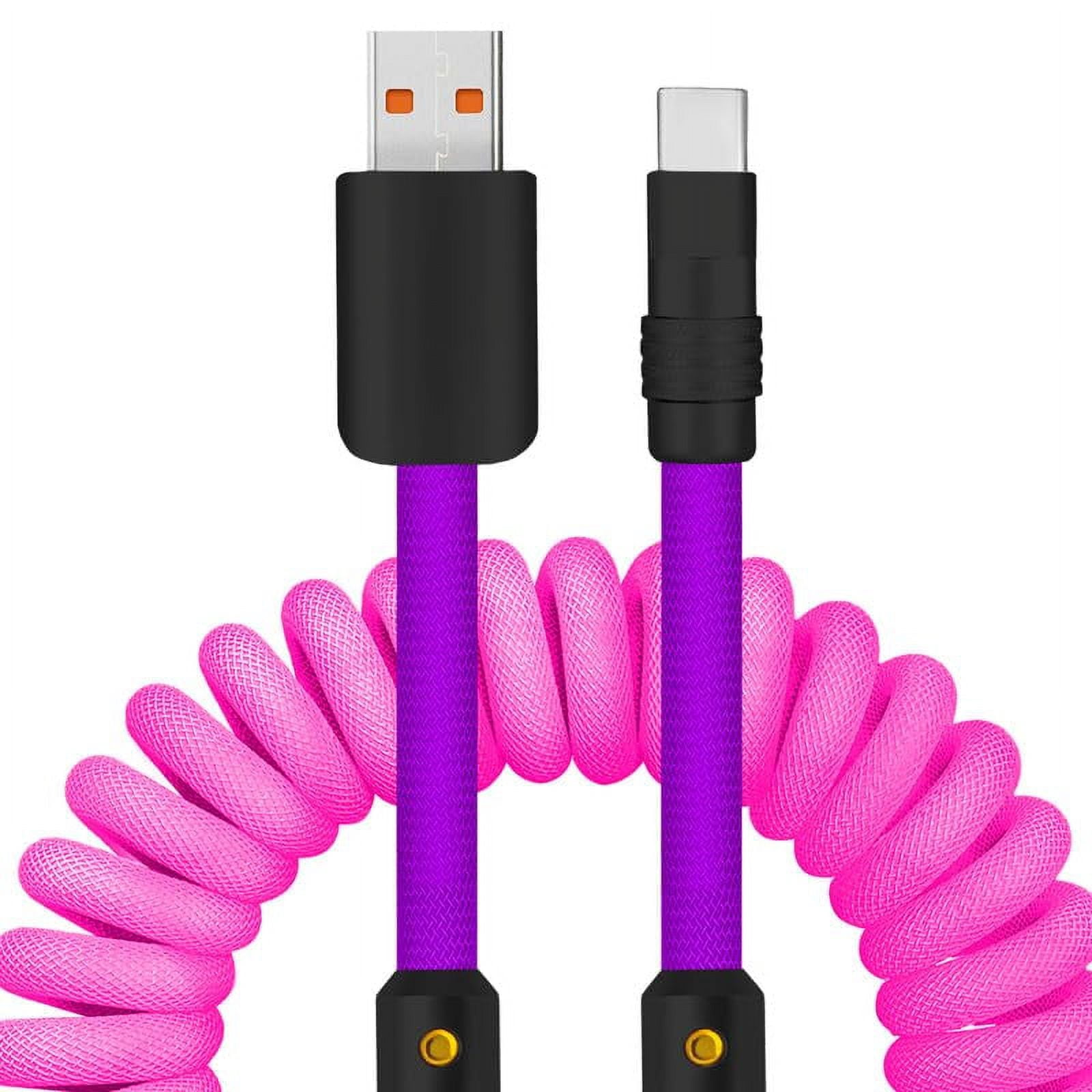 SKYSONIC Curly Chubby - New Spring Charge Cable Stretch Coiled USB C ...