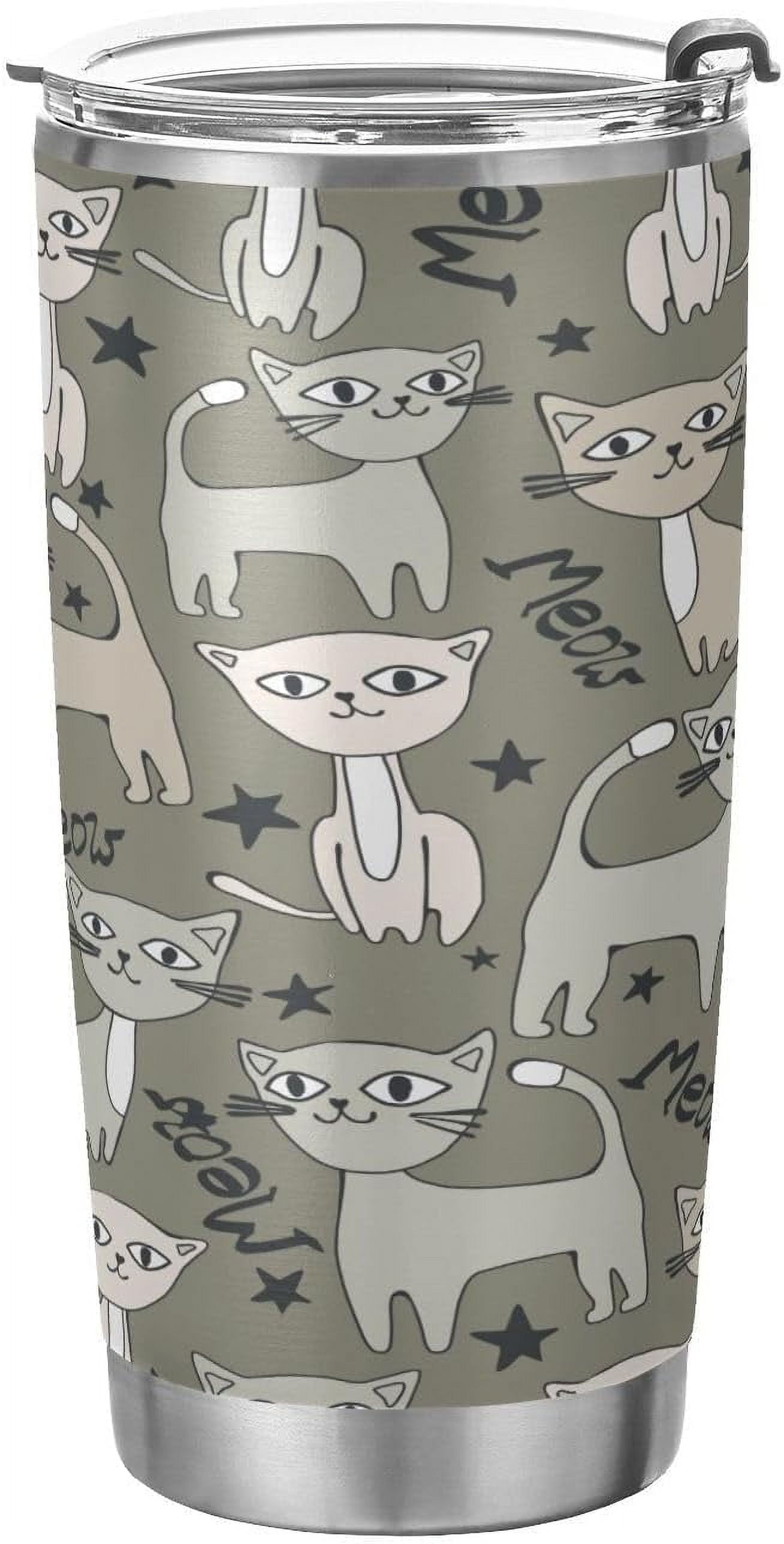 Skysonic Cute Cats 12 Oz Stainless Steel Insulated Mug Double Vacuum