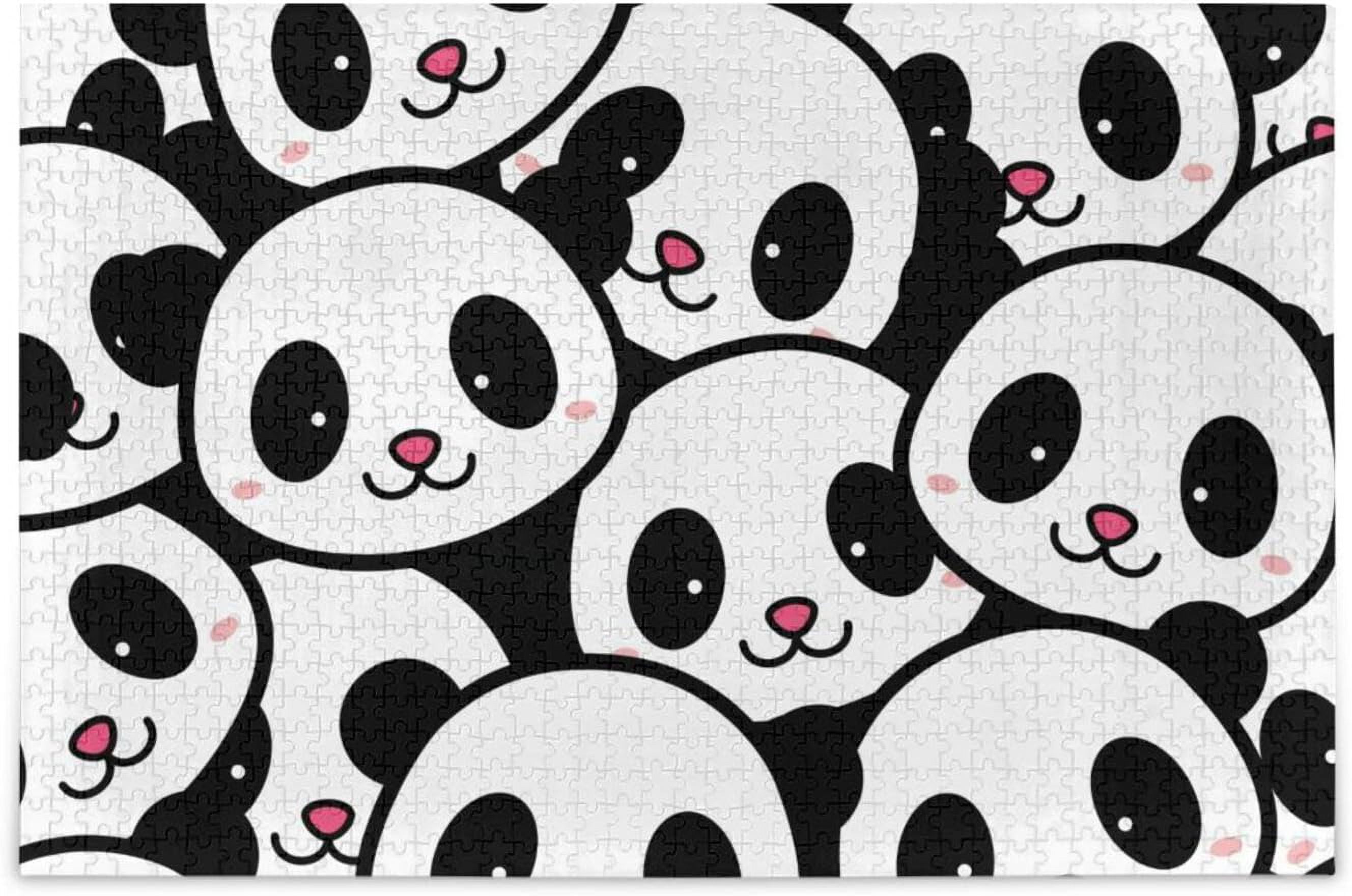 SKYSONIC Cute Panda Wooden Jigsaw Puzzles Intellectual Entertainment ...