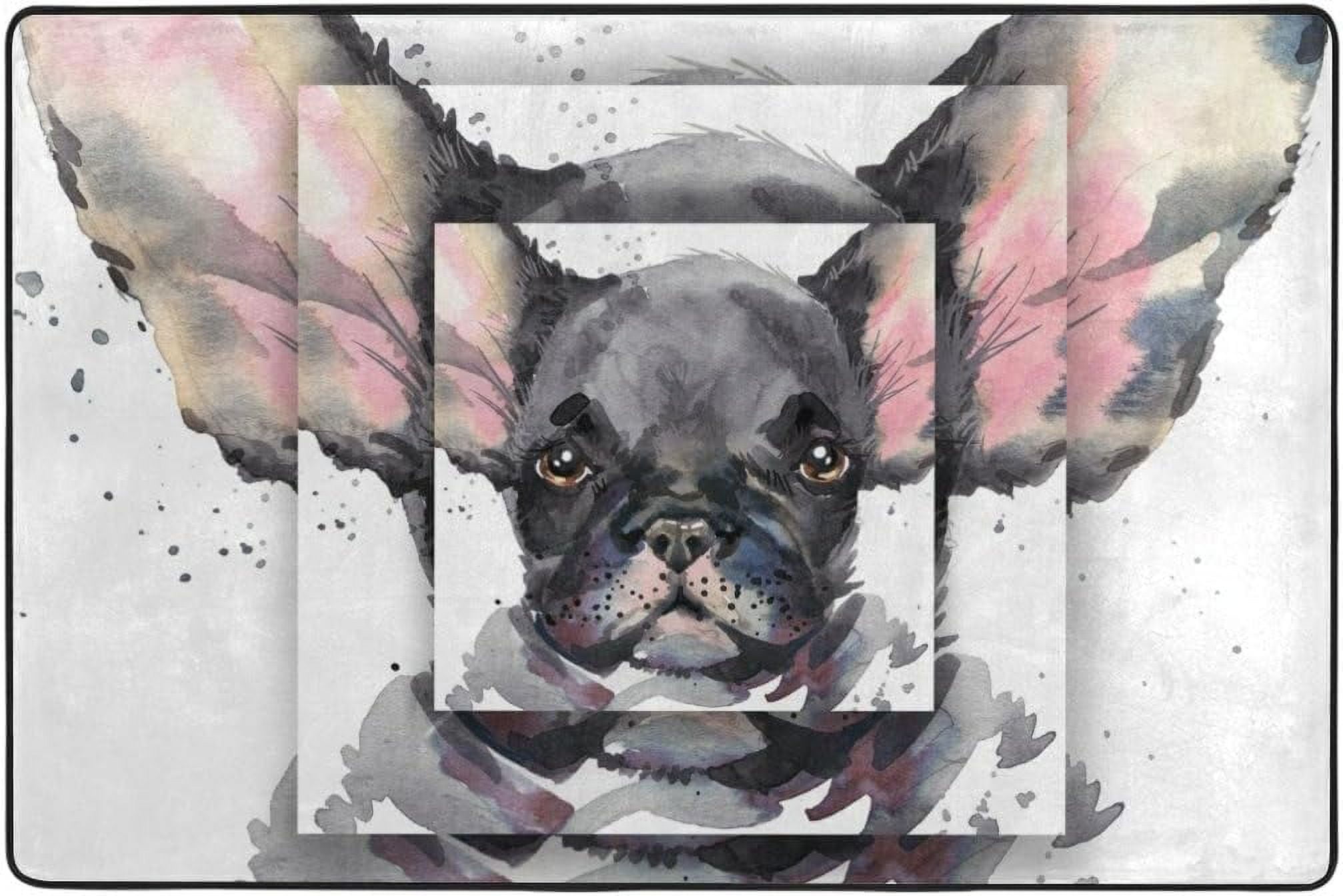 SKYSONIC Cute Puppy Dog Area Rug Pad 24x36 Inch 100% Light Weight ...