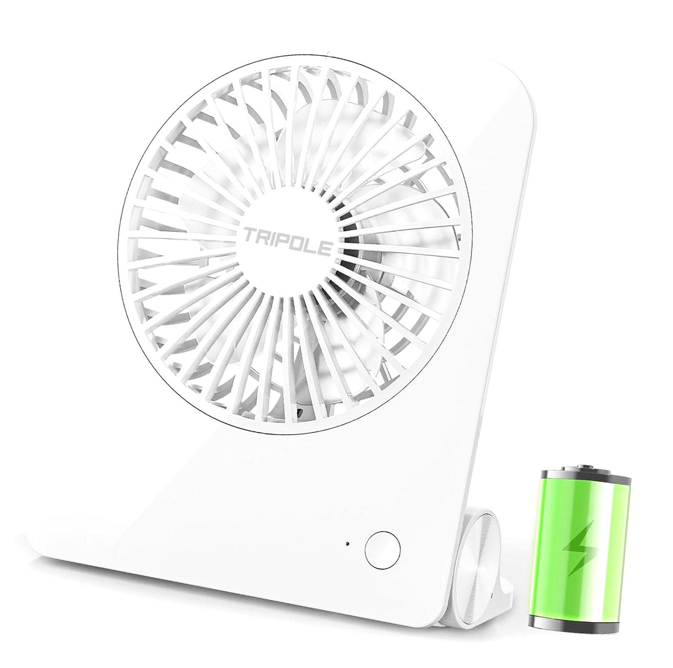 SKYSONIC Desk Fan Small 2000 mAh Rechargeable Battery Fan Quiet 4.5 ...