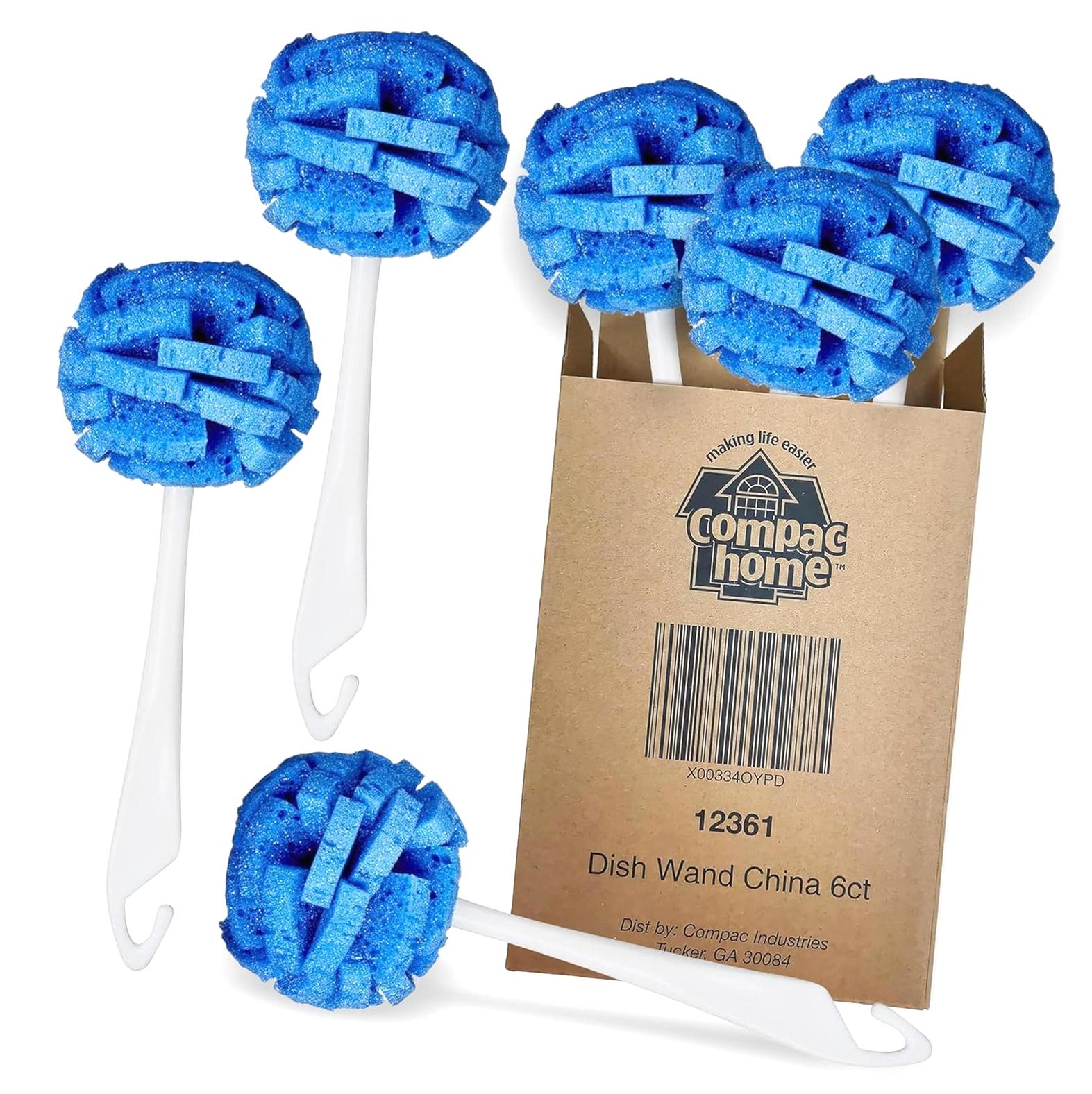 SKYSONIC Dish Wand with China Scrubbing Sponge by Compac, Efficiently ...