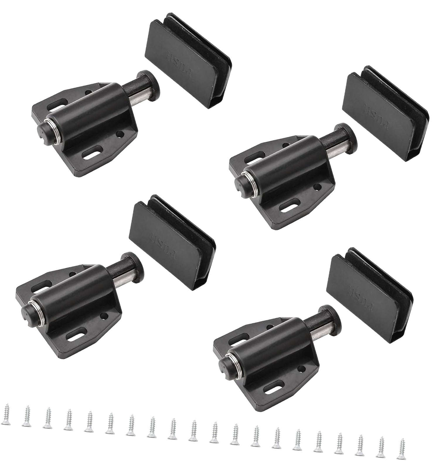 SKYSONIC Door Catch Closures, 4 Set Open Single Door Touch Latches with ...