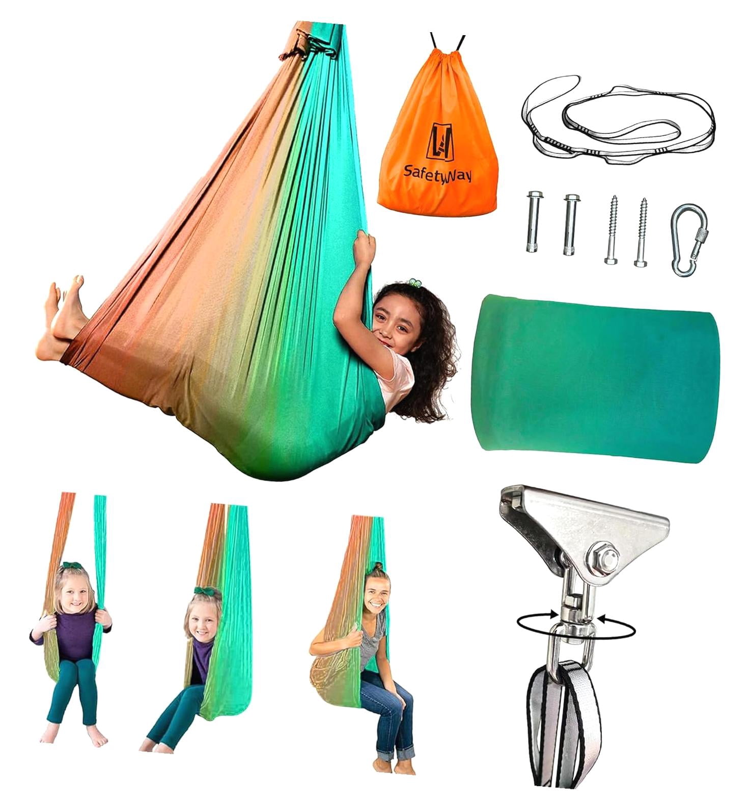 SKYSONIC Double Layer Sensory Swing for & Adults | Indoor Therapy Swing ...
