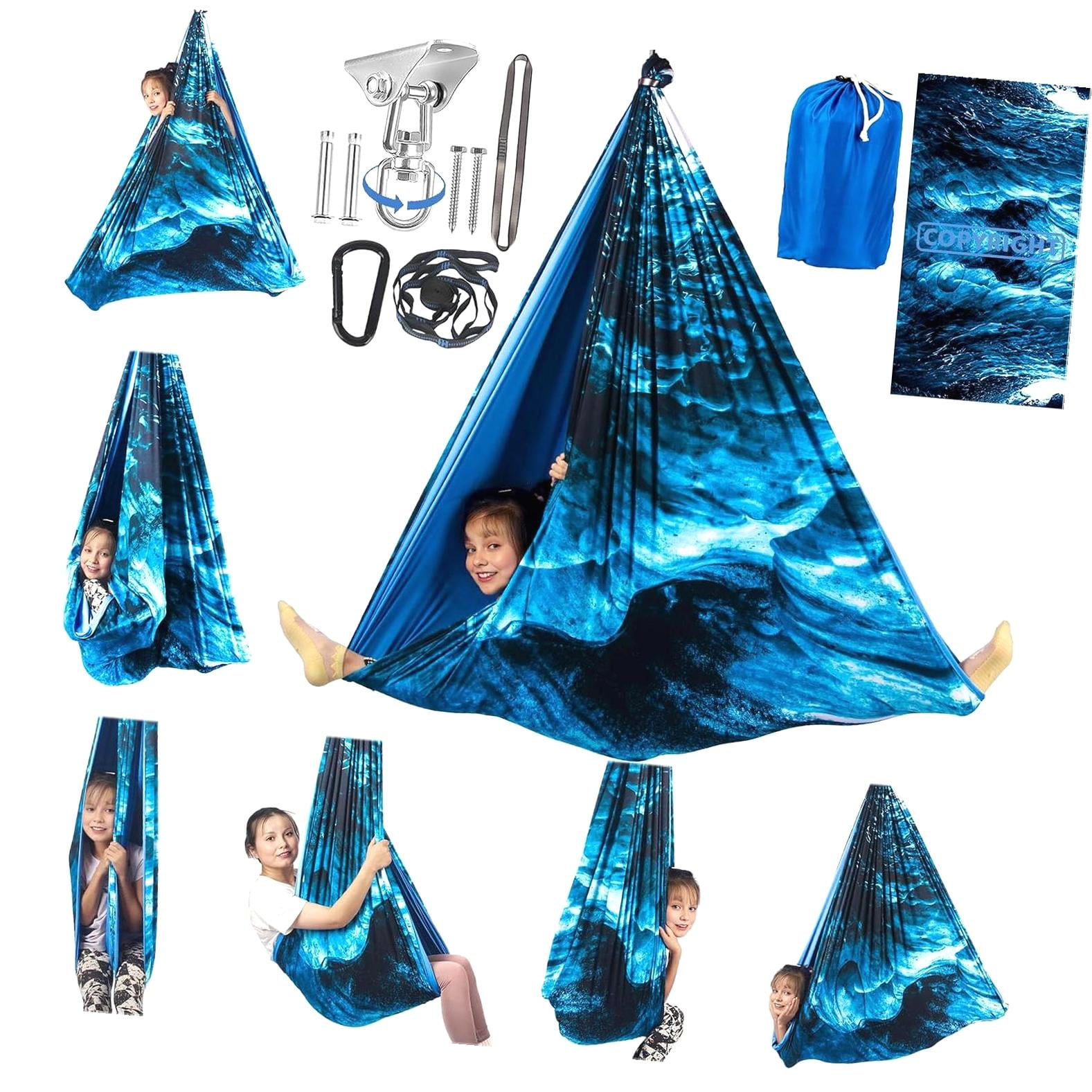 SKYSONIC Double Layer Sensory Swing for & Adults, Supports Up to 300lbs ...