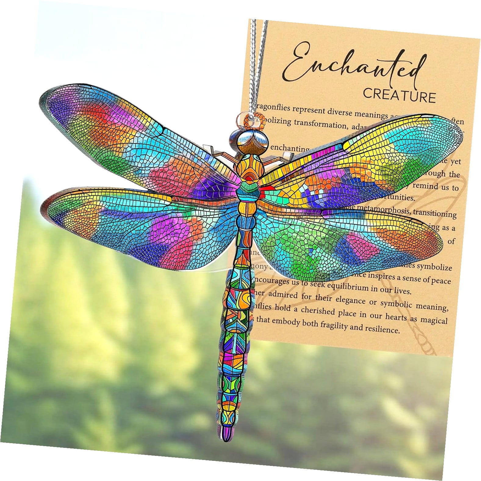 SKYSONIC Dragonfly Decor, Dragonflies Ornament Suncatcher Effect ...