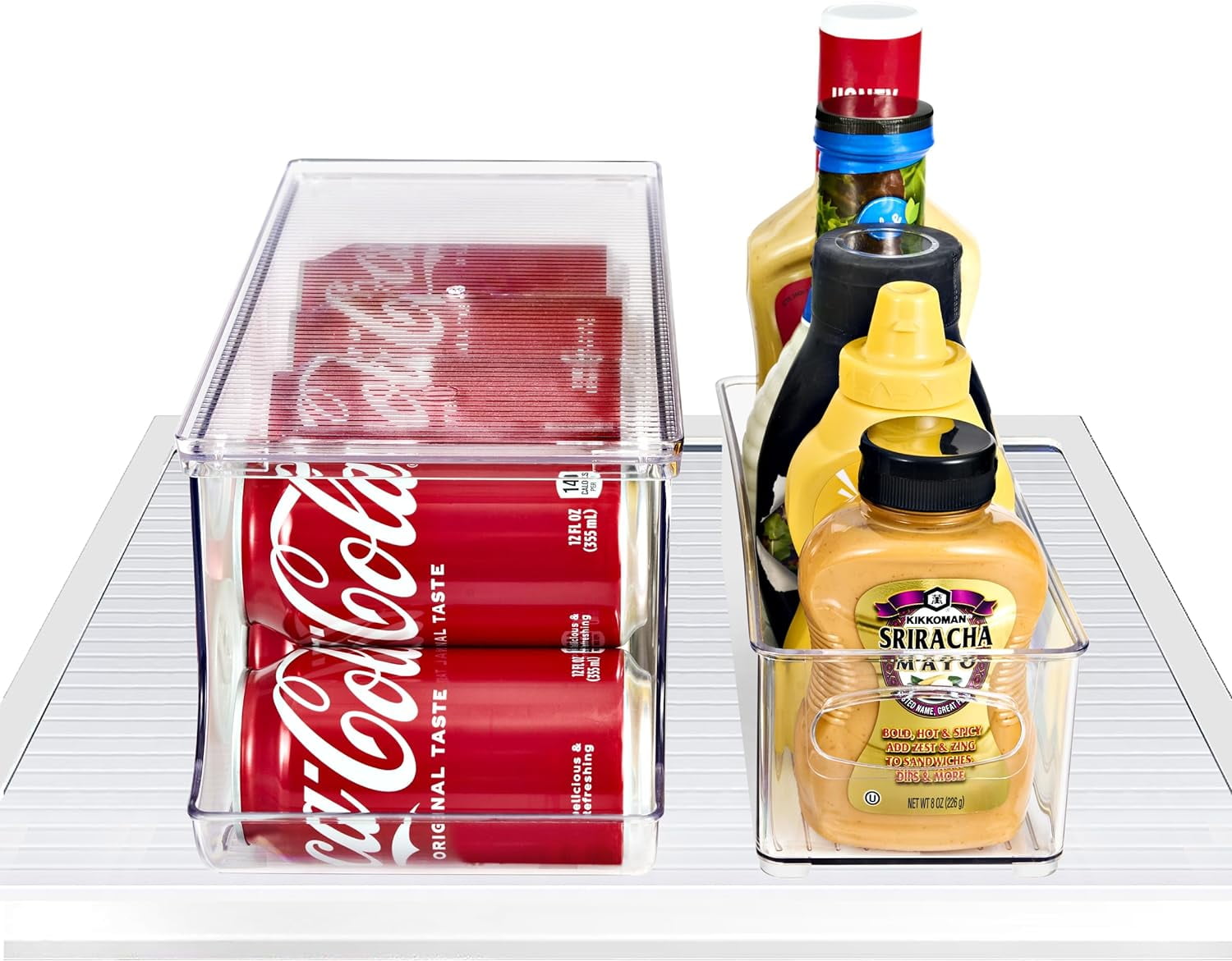 SKYSONIC Drink Organizer Set - One Lidded Can Organizer + One Bottle ...