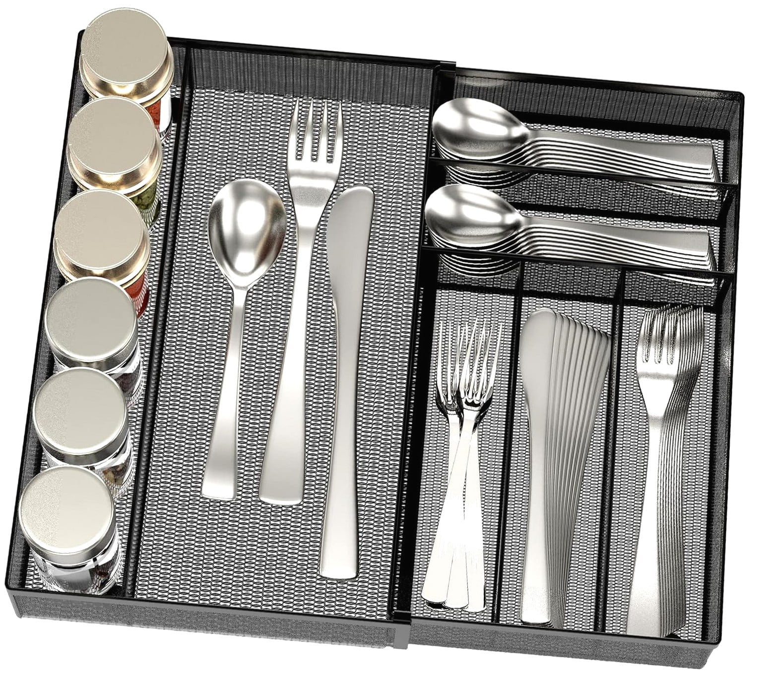 SKYSONIC EYRE Utensil Drawer Organizer Expandable Cutlery Tray ...