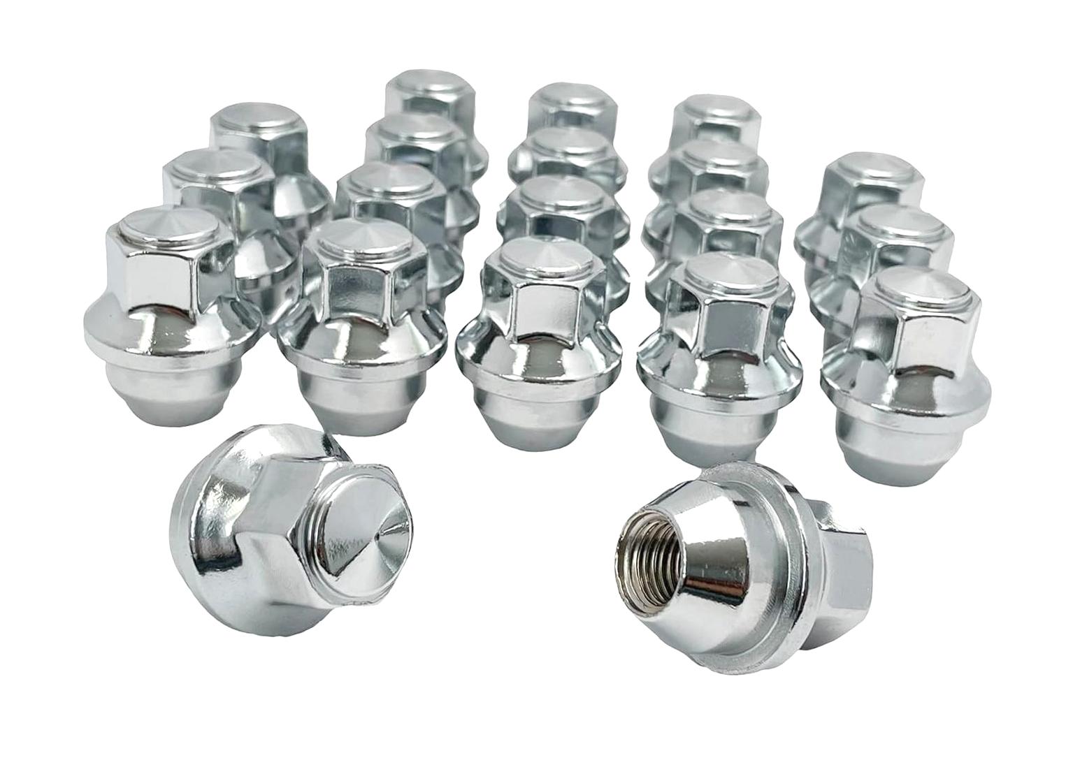 SKYSONIC Eisen 12x1.5 Single-Piece Chrome Lug Nuts with Stock Steel ...