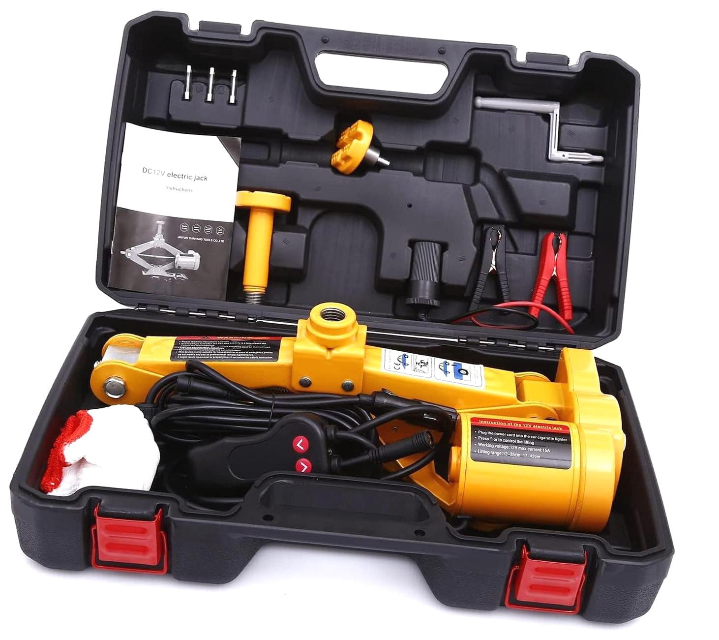 SKYSONIC Electric Car Jack 12V Trailer Floor Jack Stands Kit 3 Ton ...