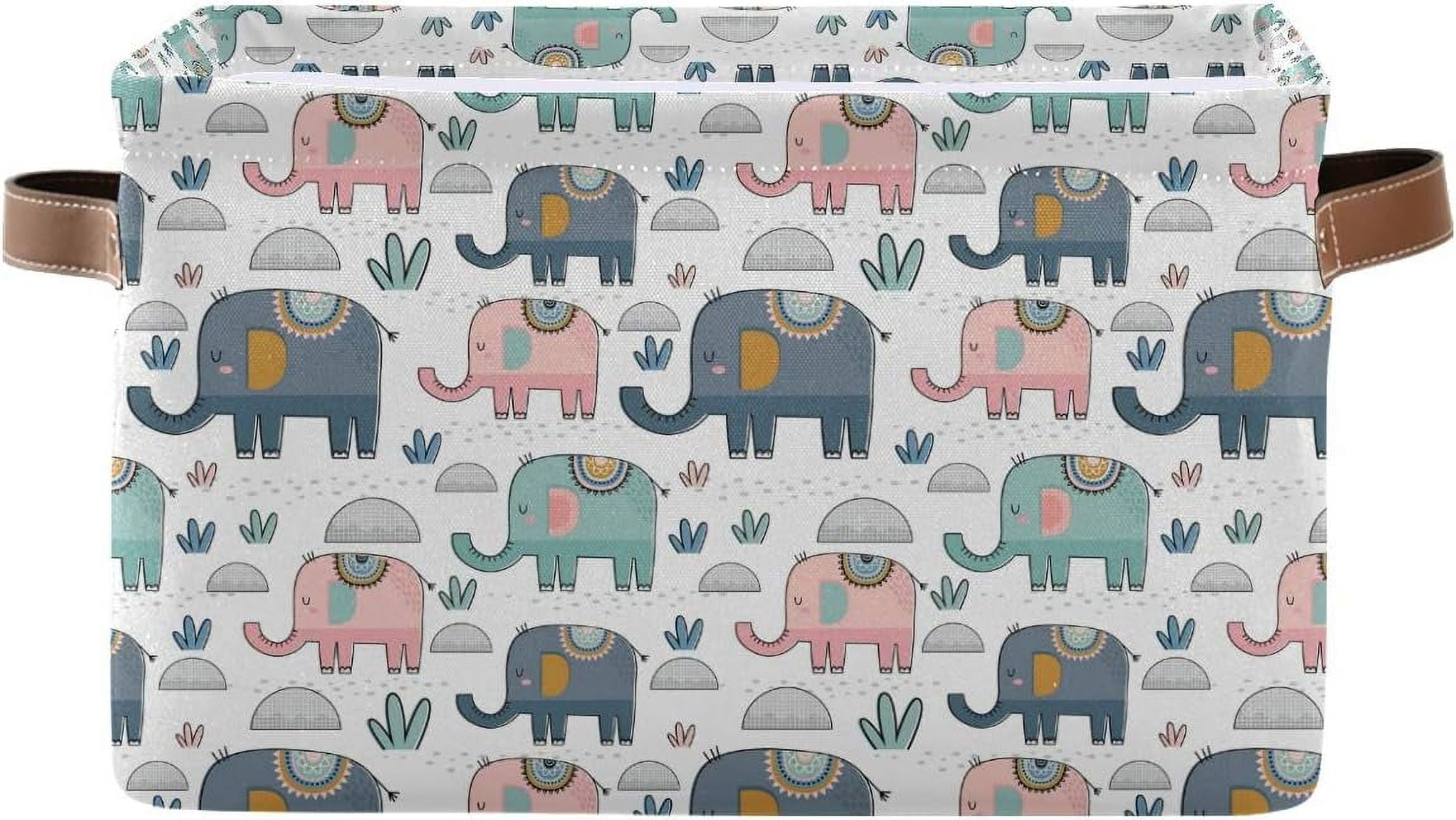 SKYSONIC Elephant Laundry Basket Collapsible Laundry Hamper Clothes ...