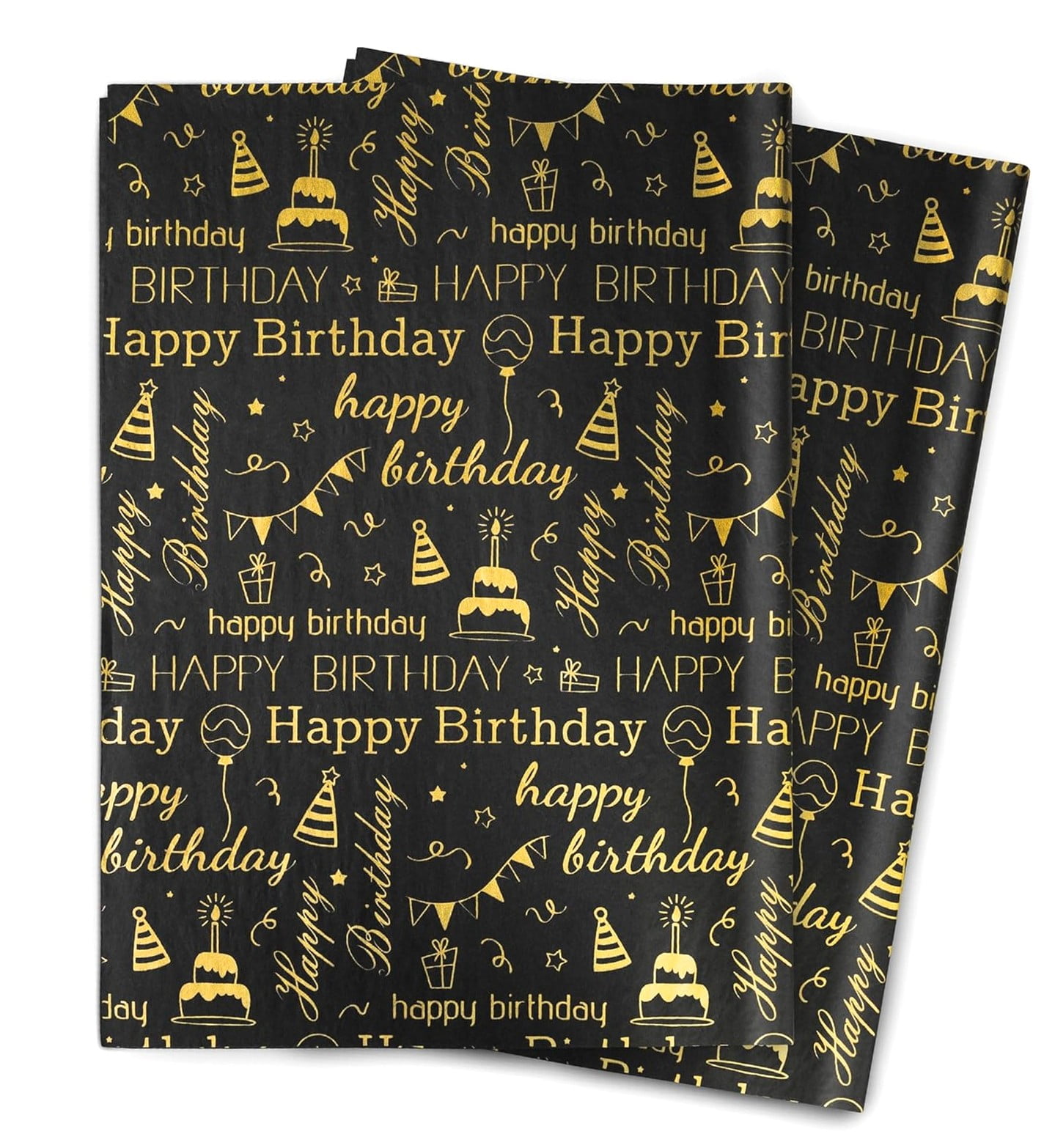 SKYSONIC FIVE Large Birthday Tissue Paper, 20" 28", with Happy Birthday ...