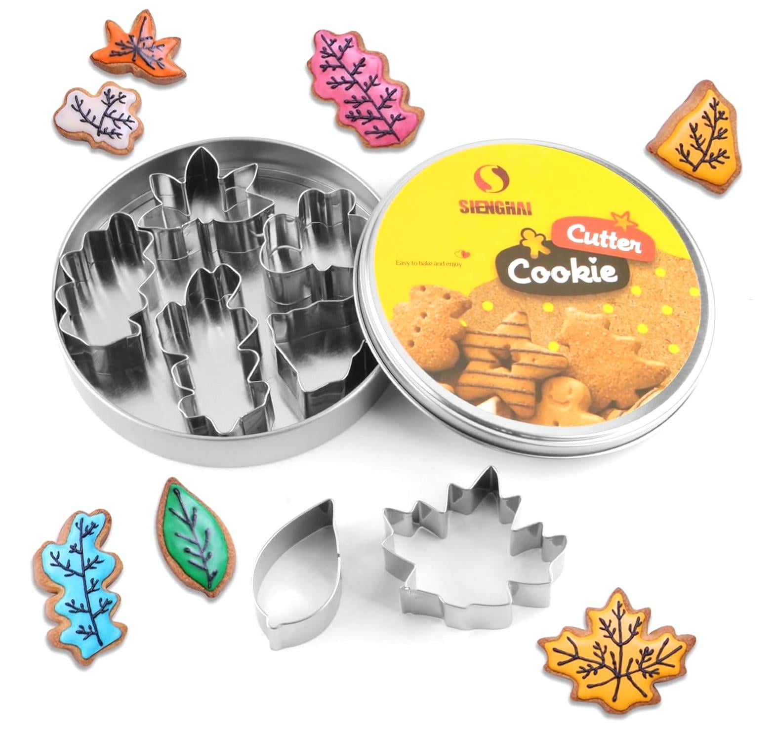 SKYSONIC Fall Leaves Cookie Set of 7, Autumn Leaf Cookie -Maple Leaf ...