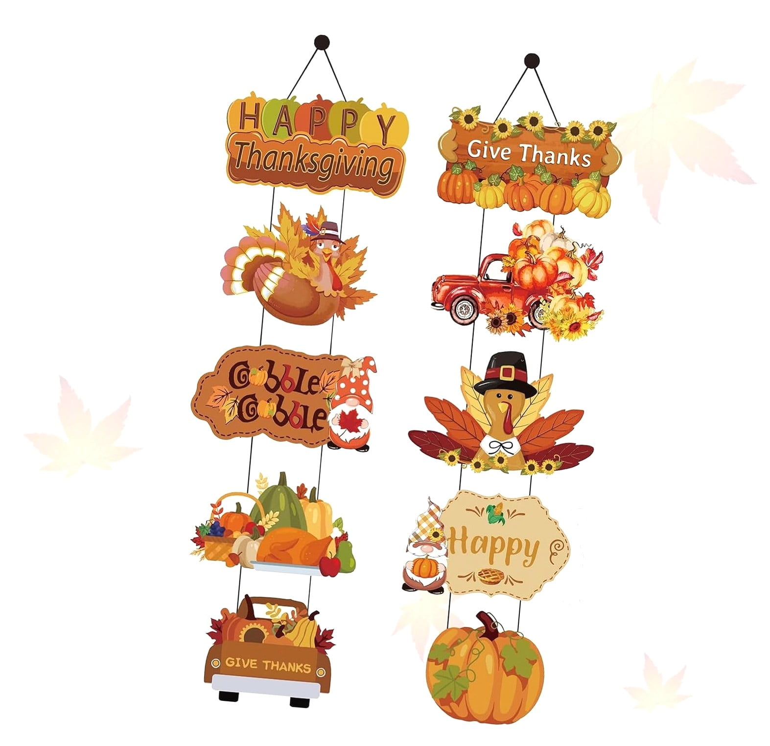 SKYSONIC Fall Thanksgiving Door Sign, Wooden Decorations, Indoor ...