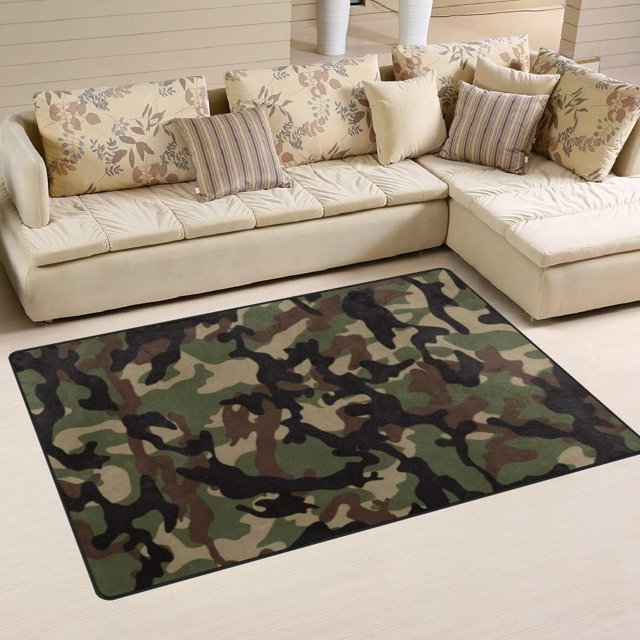 SKYSONIC Fashionable Camouflage Area Rug Carpet Living Room Bedroom 3 ...