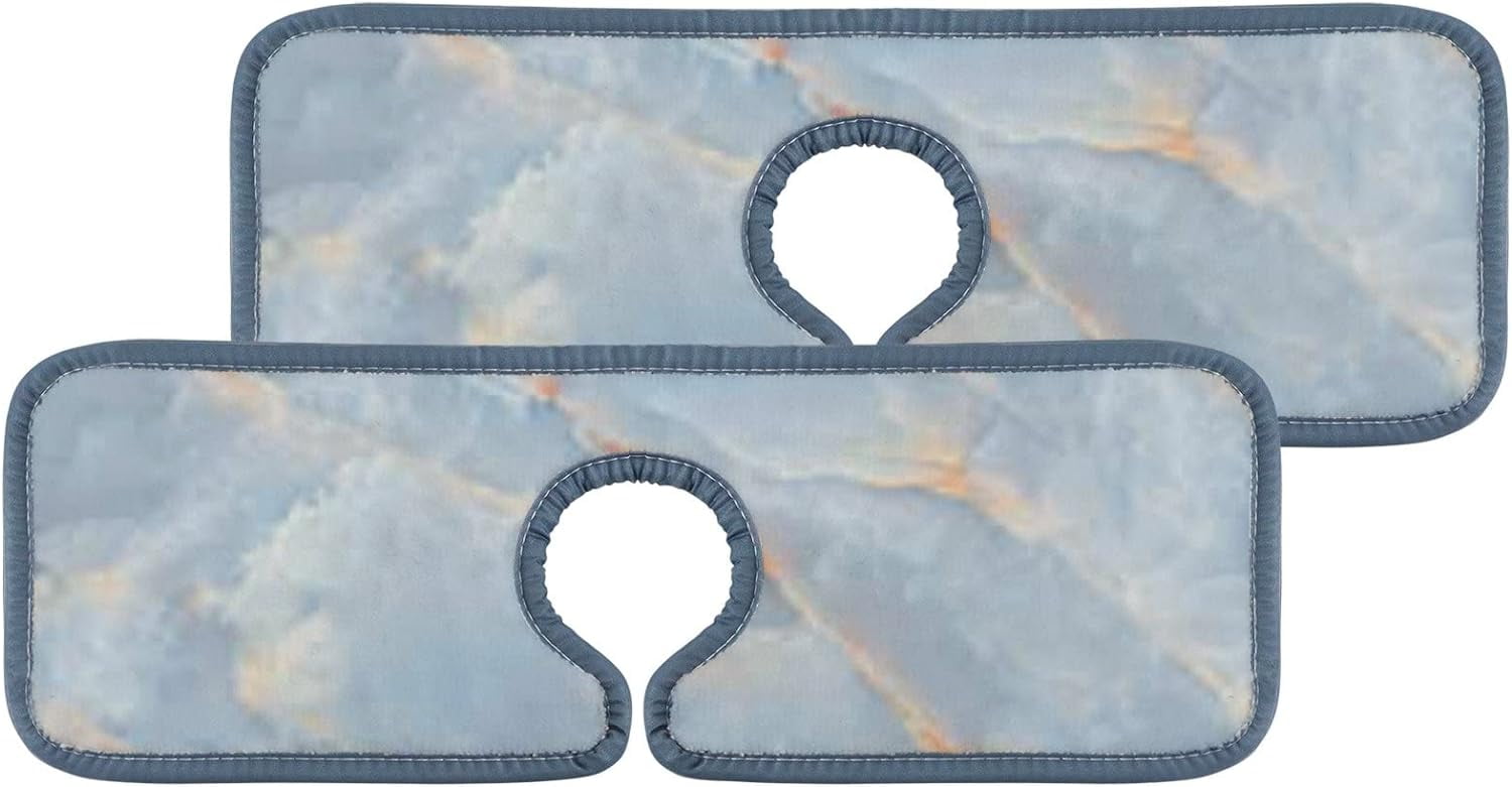 SKYSONIC Faucet Absorbent Mat 3 Pcs Colorful Onyx Marble Texture ...