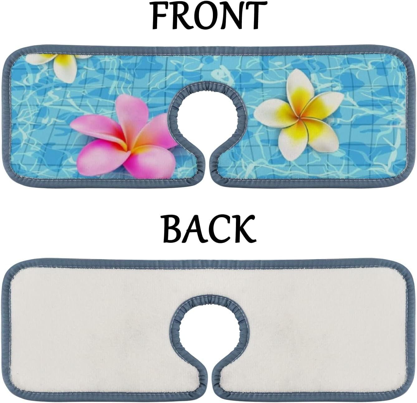SKYSONIC Faucet Absorbent Mat 3 Pcs Flower Blossoms On Swimming Pool ...