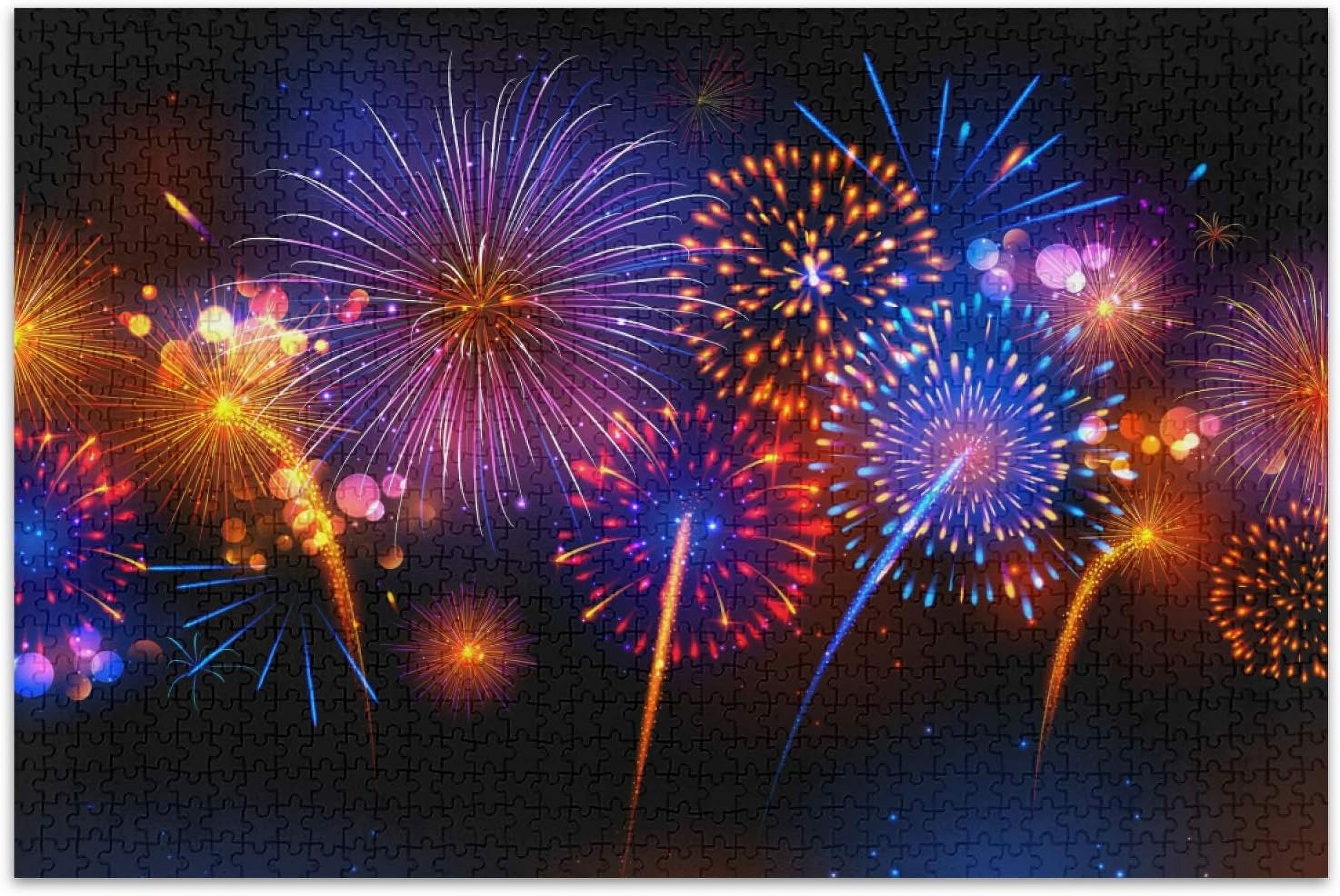 SKYSONIC Firework Jigsaw Puzzles 500PCS Paper Puzzle Artwork Family Toy ...