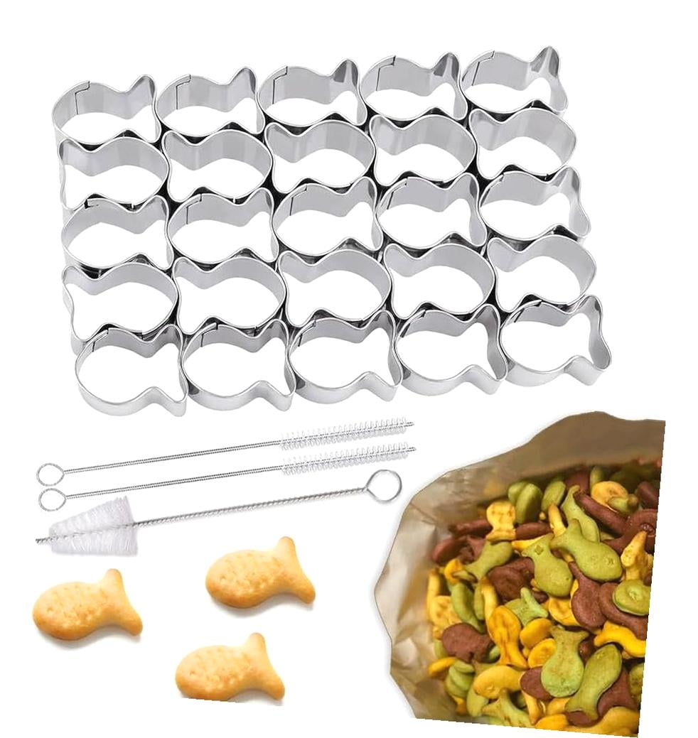 SKYSONIC Fish Cracker Cutter, 25-Cavity Stainless Steel Mini Fish ...