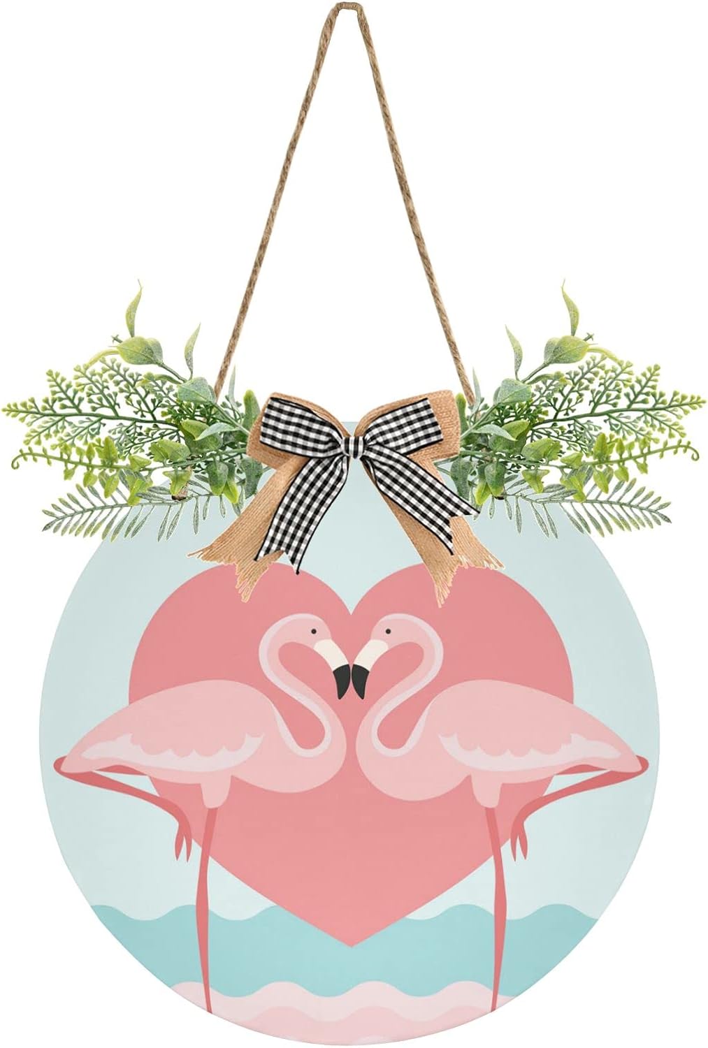 SKYSONIC Flamingo Welcome Sign for Front Door,All Seasons Welcome ...