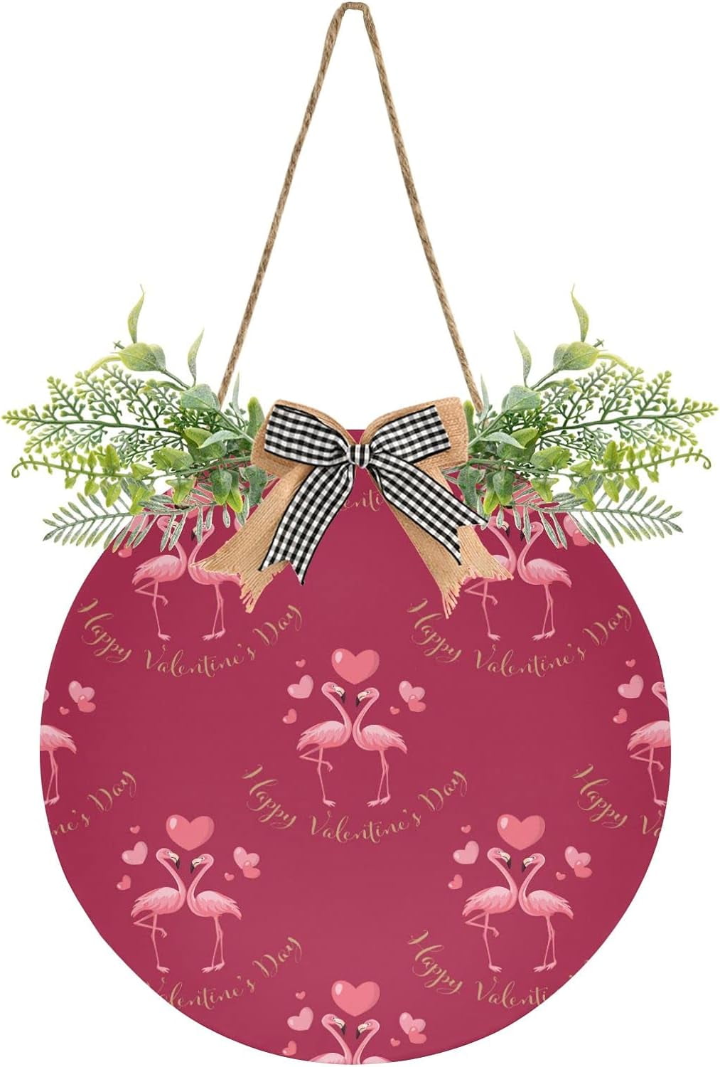 SKYSONIC Flamingo Welcome Sign for Front Door,All Seasons Welcome ...