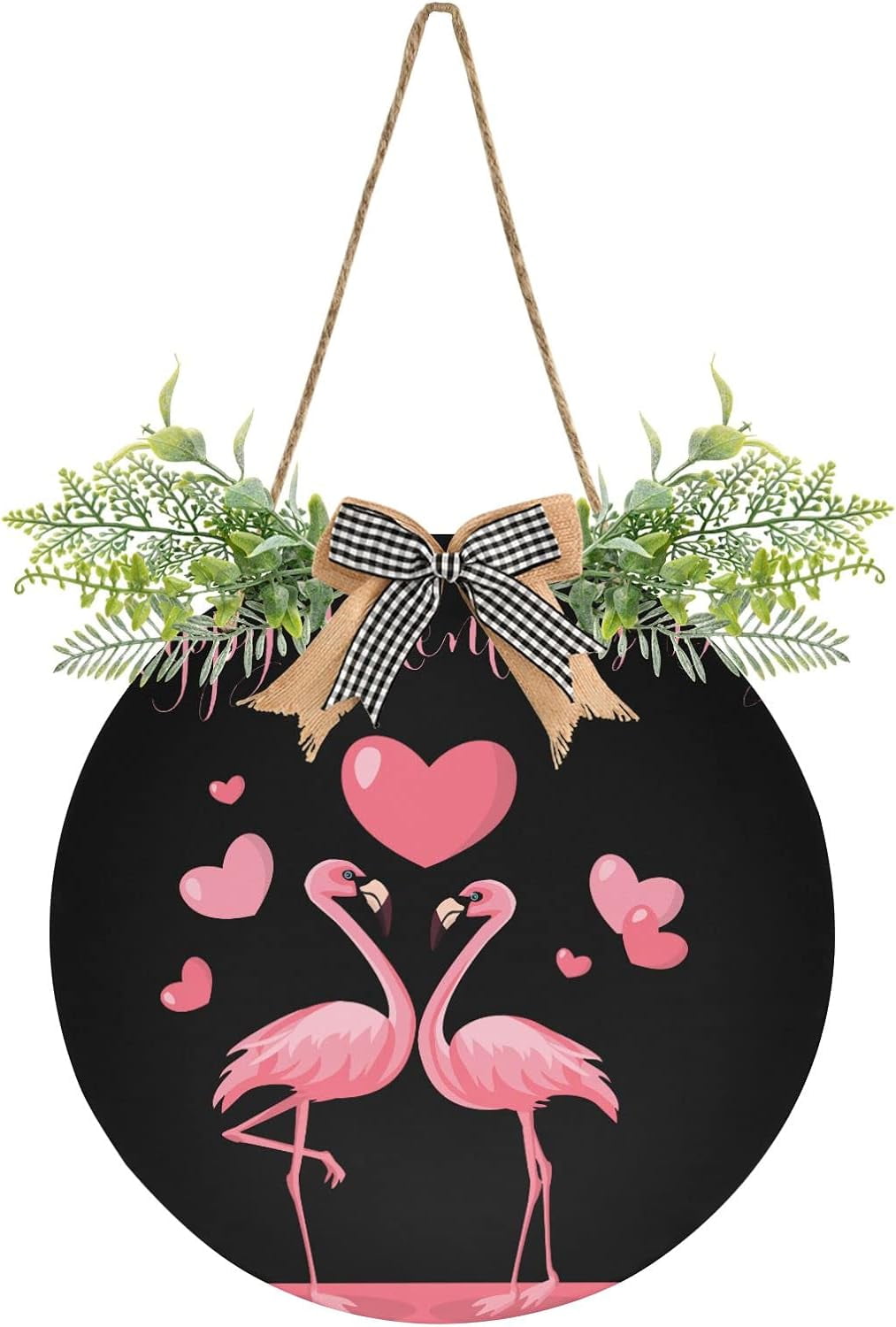 SKYSONIC Flamingo Welcome Sign for Front Door,All Seasons Welcome ...