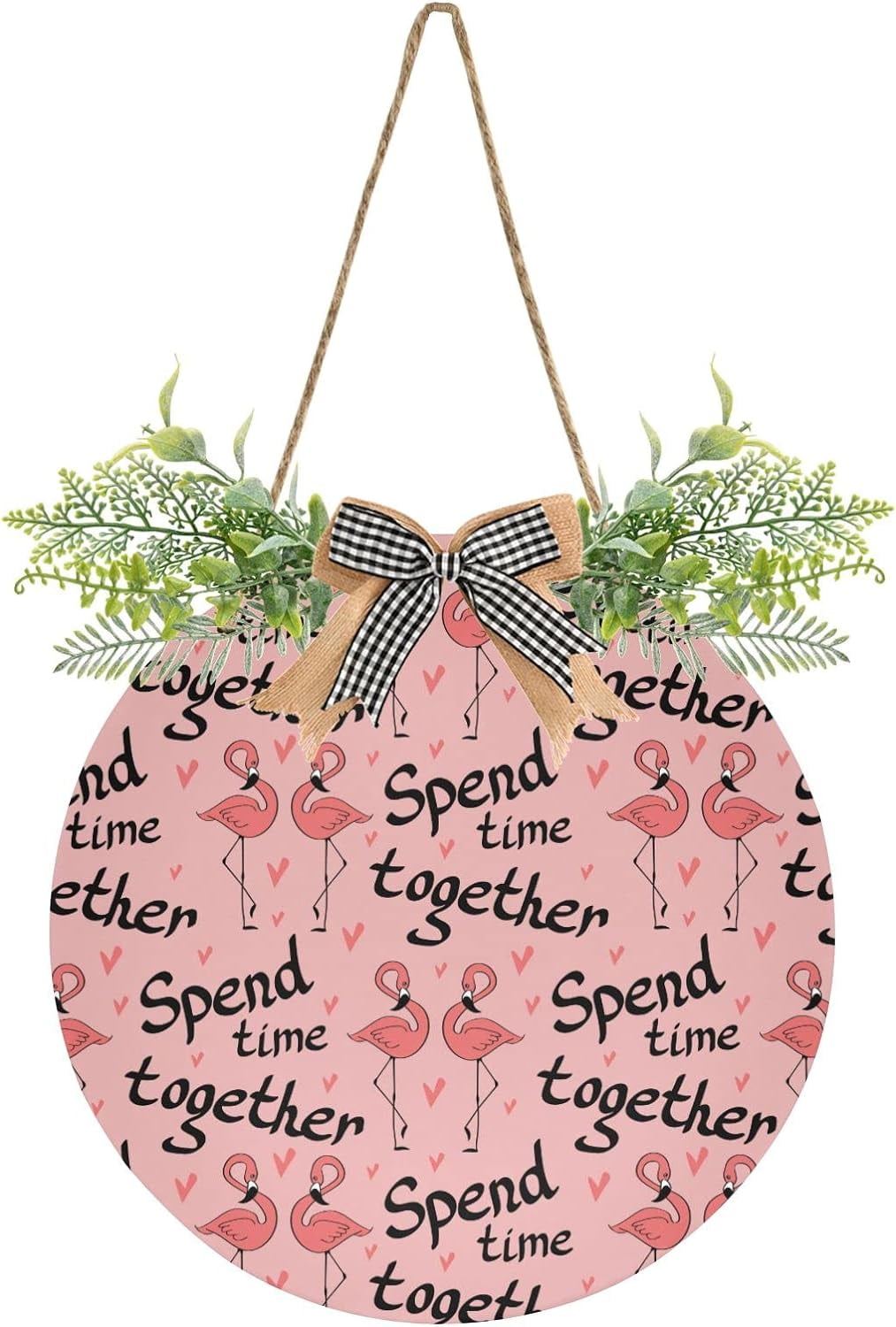 SKYSONIC Flamingo Welcome Sign for Front Door,All Seasons Welcome ...