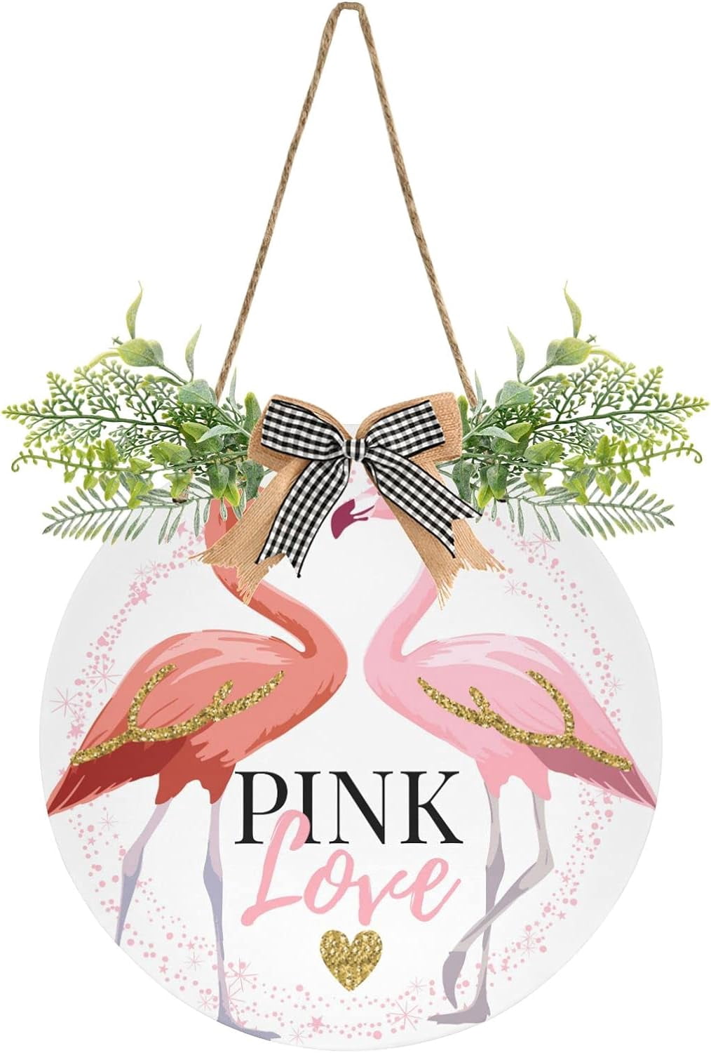 SKYSONIC Flamingo Welcome Sign for Front Door,All Seasons Welcome ...